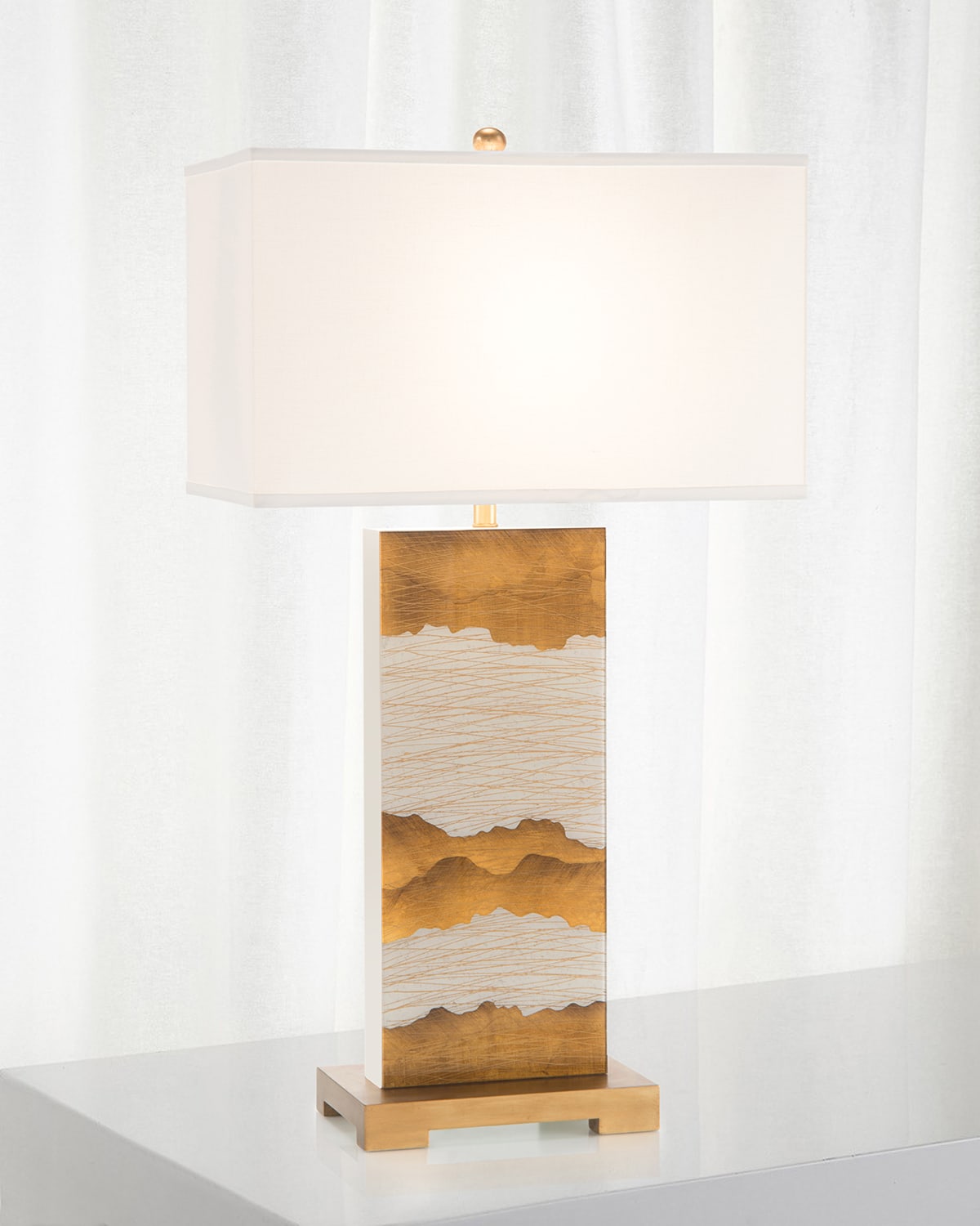 John-Richard Collection Alabaster Cross Table Lamp | Neiman Marcus