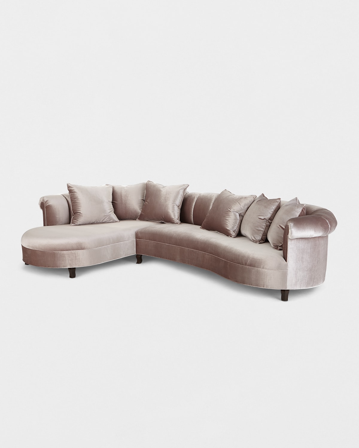Haute House Malia Channel-Tufted Sectional Sofa | Neiman Marcus