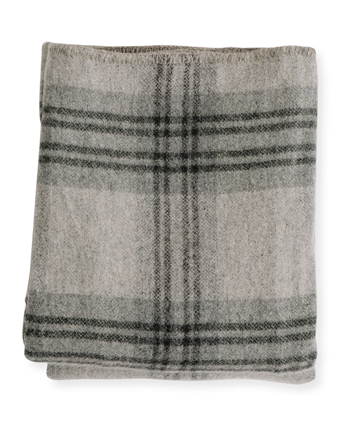 Evangeline Linens Plaid Merino Wool King Blanket, Harvest Plaid ...