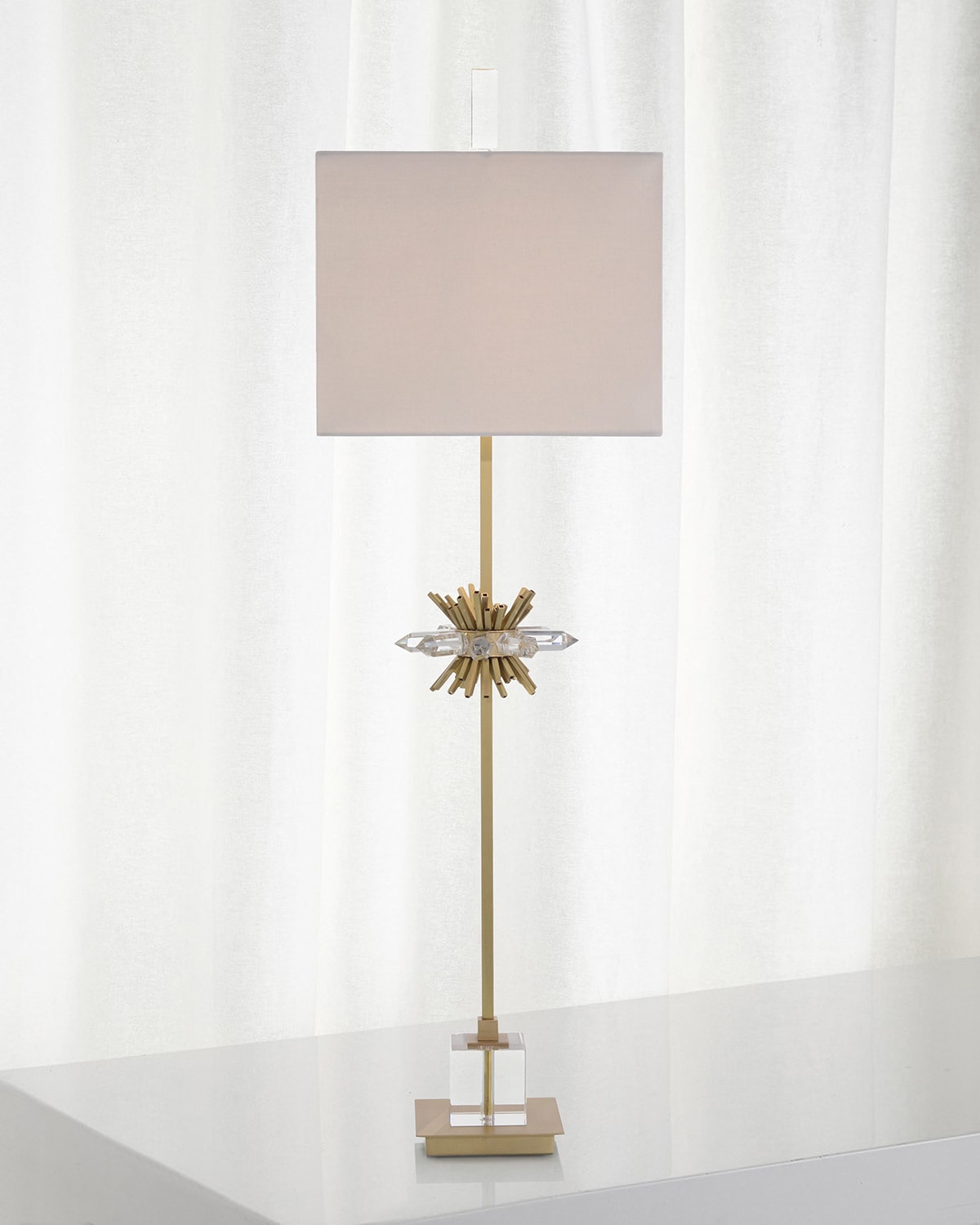 John-Richard Collection Lighted Crystal Spire | Neiman Marcus