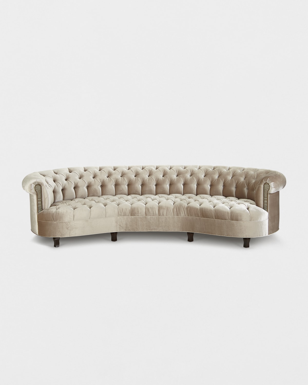 Haute House Rebecca Mirrored Tufted Sofa 122" | Neiman Marcus