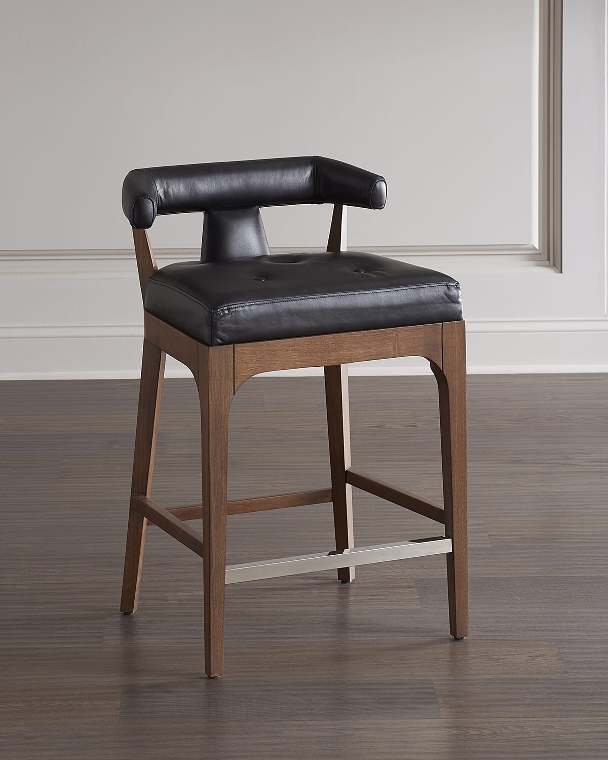 Global Views Moderno Leather Bar Stool | Neiman Marcus