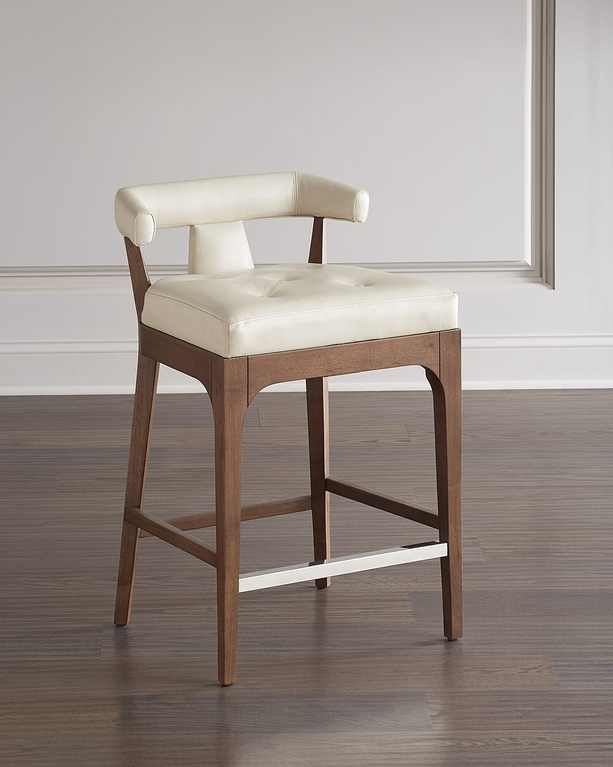Global Views Moderno Leather Bar Stool | Neiman Marcus