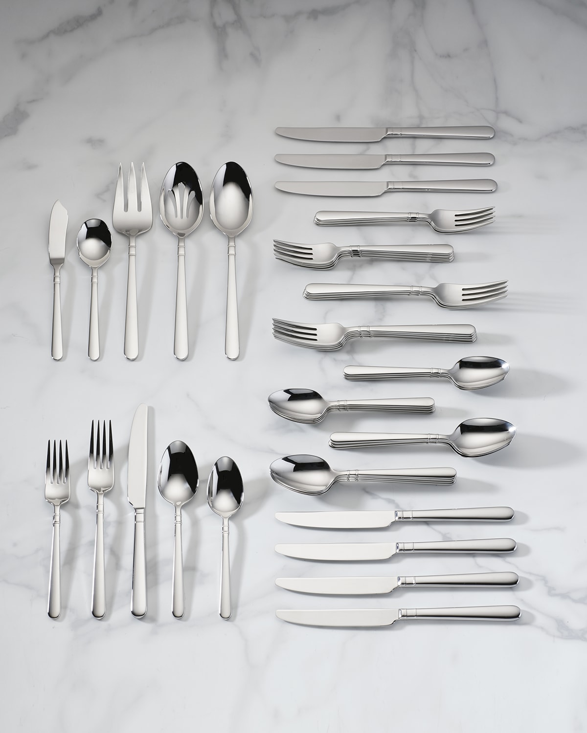 Ricci Silversmith 45-Piece Black Parisian Garden Flatware Set | Neiman ...