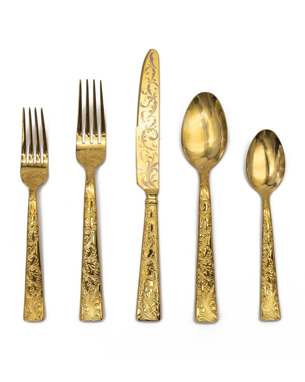 Ricci Silversmith 45-Piece Black Parisian Garden Flatware Set | Neiman ...