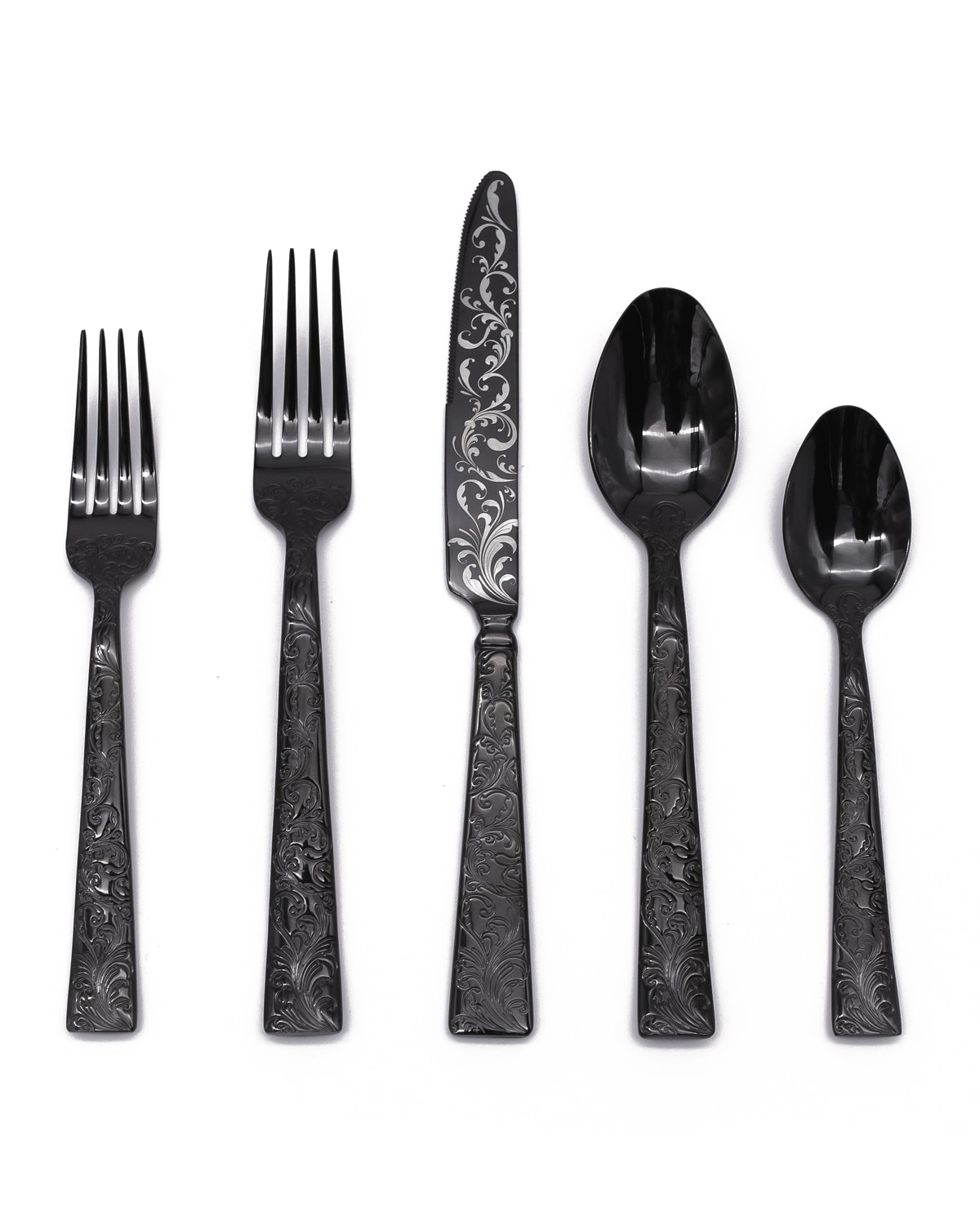 Ricci Silversmith 45-Piece Gold Parisian Garden Flatware Set | Neiman ...