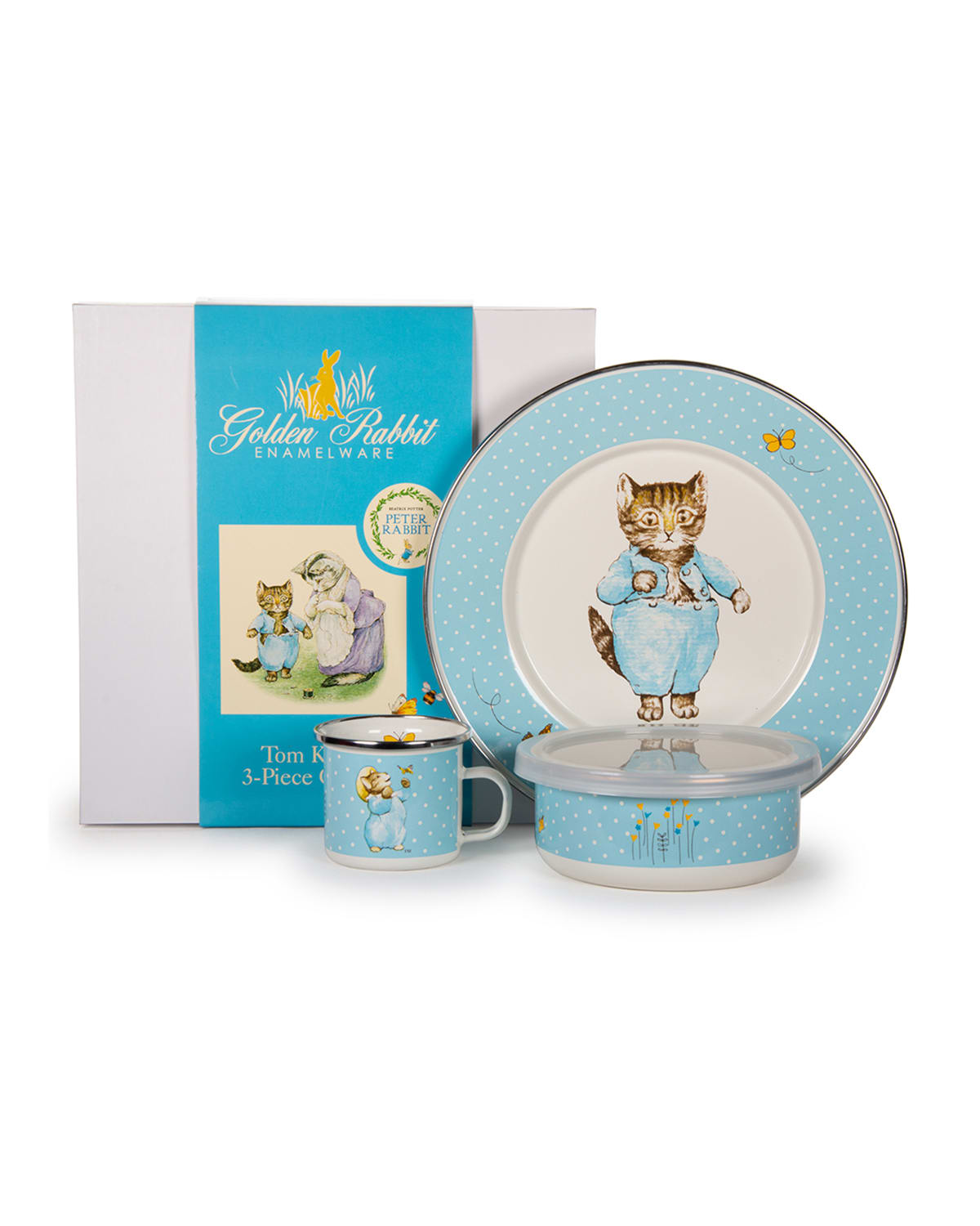 Golden Rabbit Kid's Peter Rabbit 3-Piece Dinnerware Set | Neiman Marcus