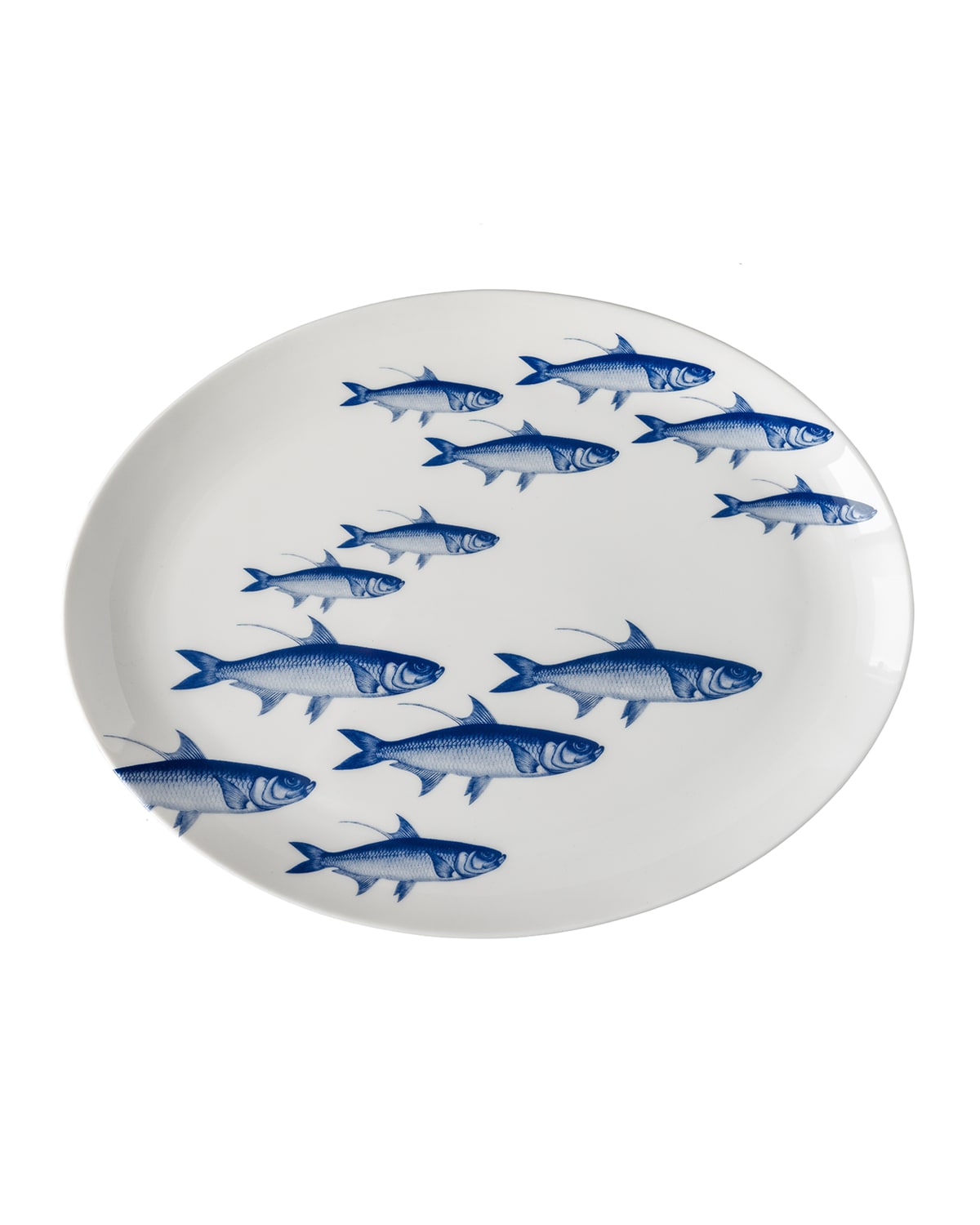 Caskata Blue Crabs Coupe Oval Platter, 14" | Neiman Marcus