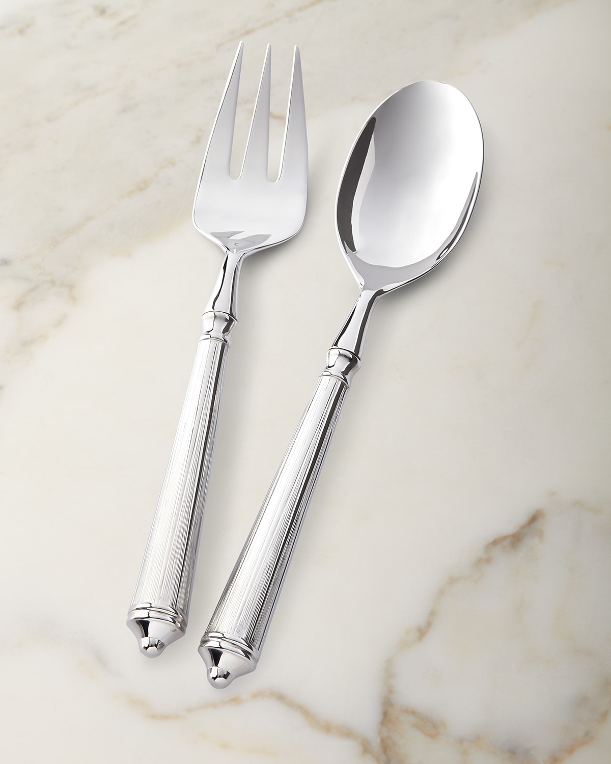 Christofle Perles 2 Serving Fork | Neiman Marcus
