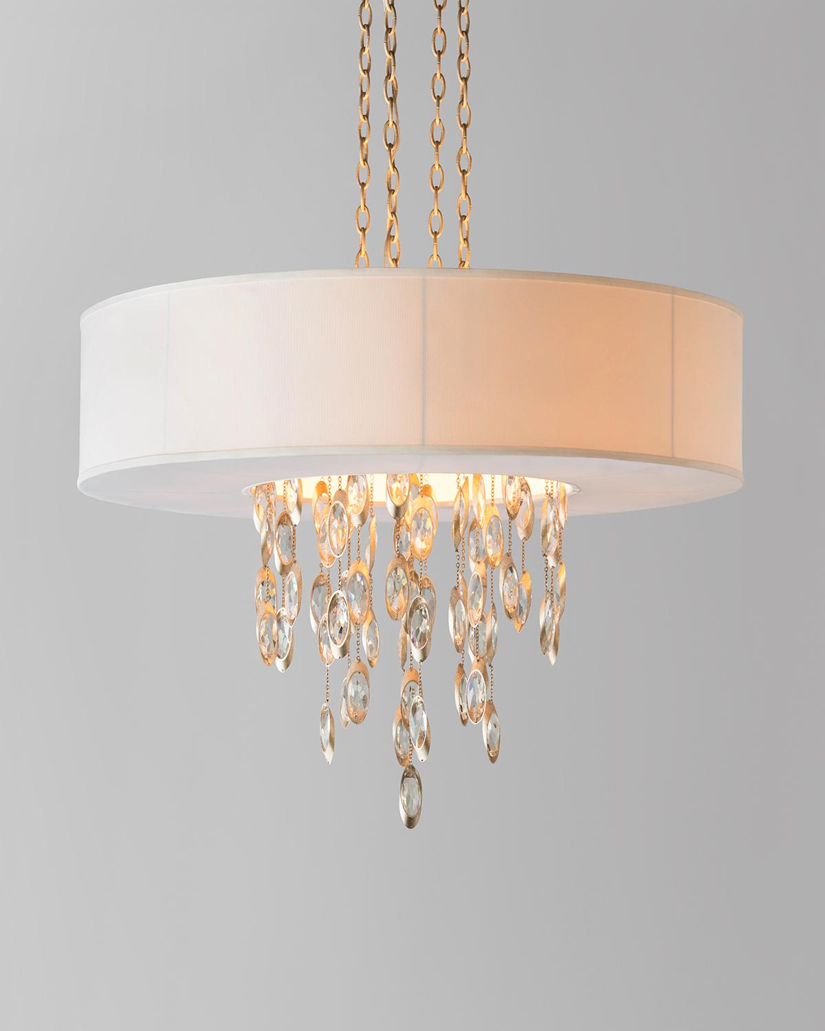 John-Richard Collection Quatrefoil 9-Light Shaded Chandelier | Neiman ...
