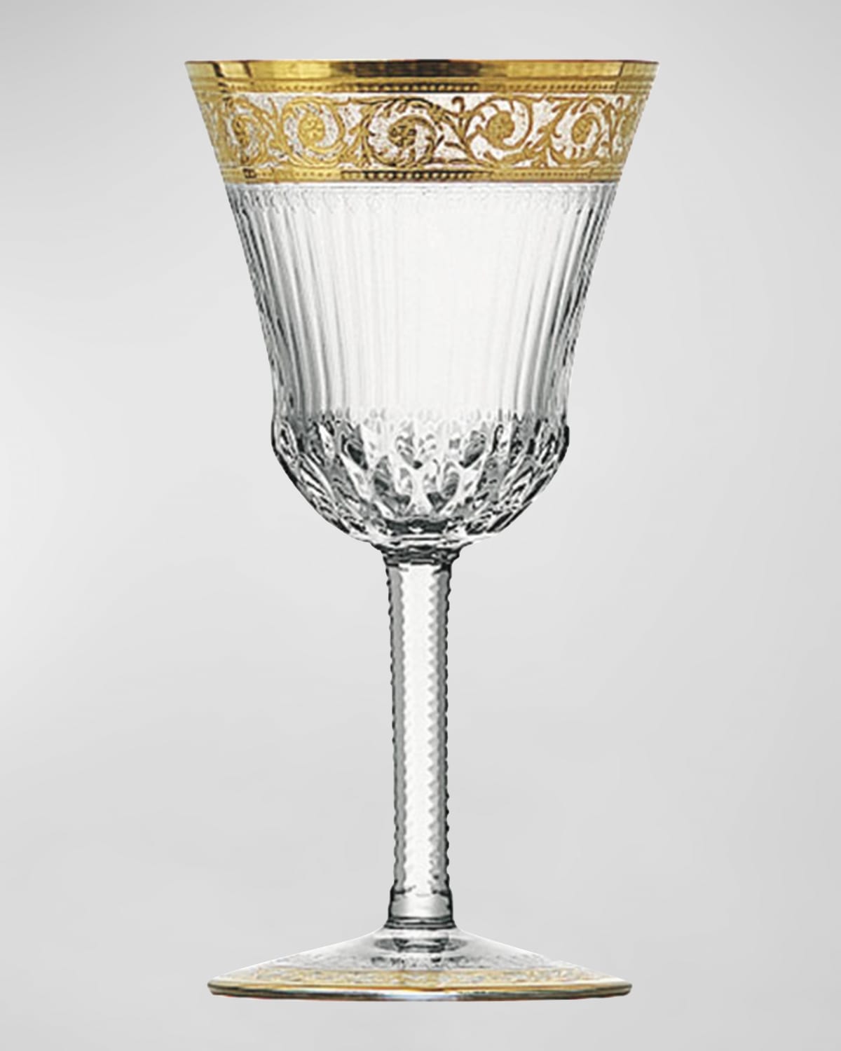 Saint Louis Crystal Apollo Gold-Rim Water Goblet | Neiman Marcus