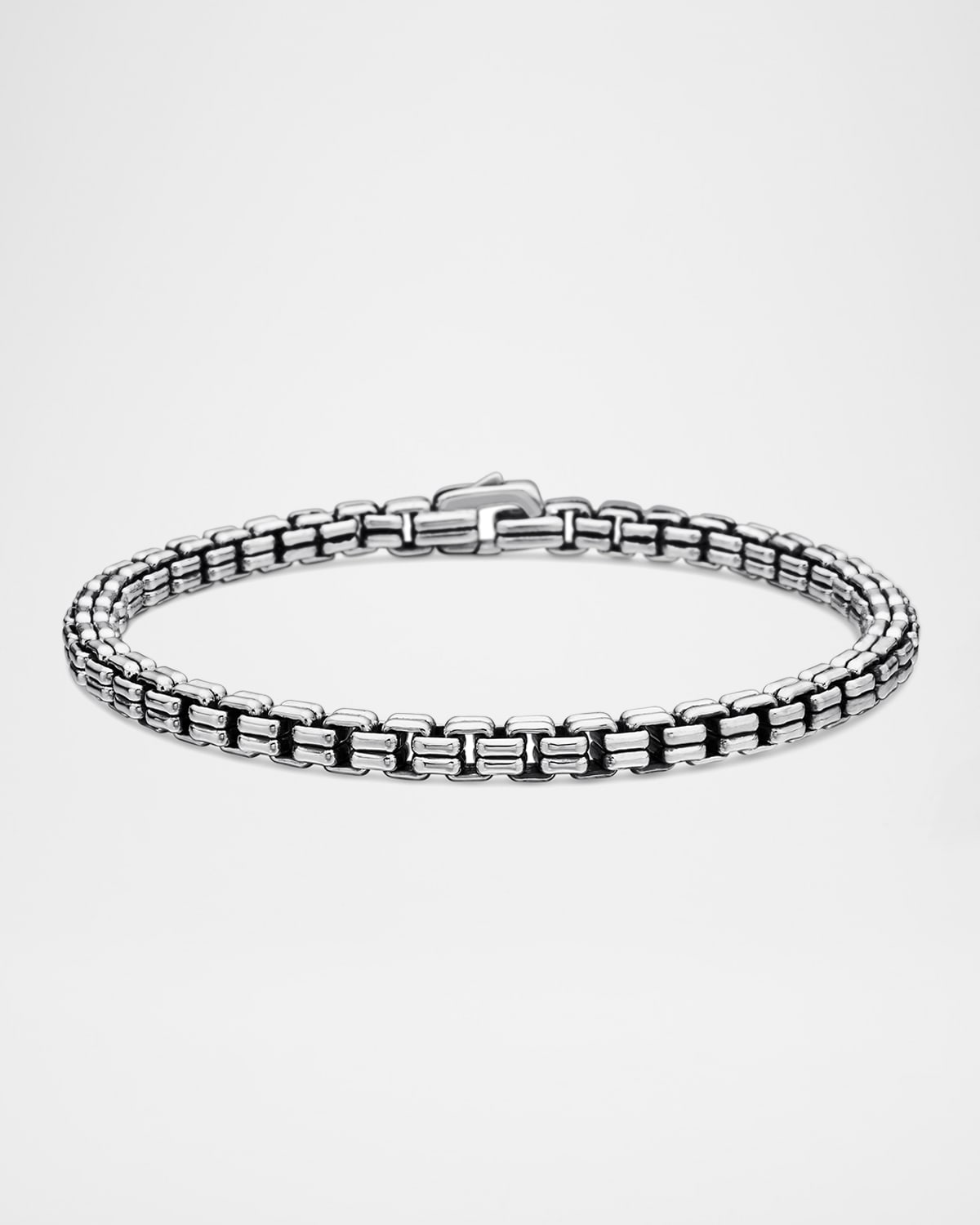 David Yurman Men's Box Chain Bracelet in Silver, 4mm | Neiman Marcus