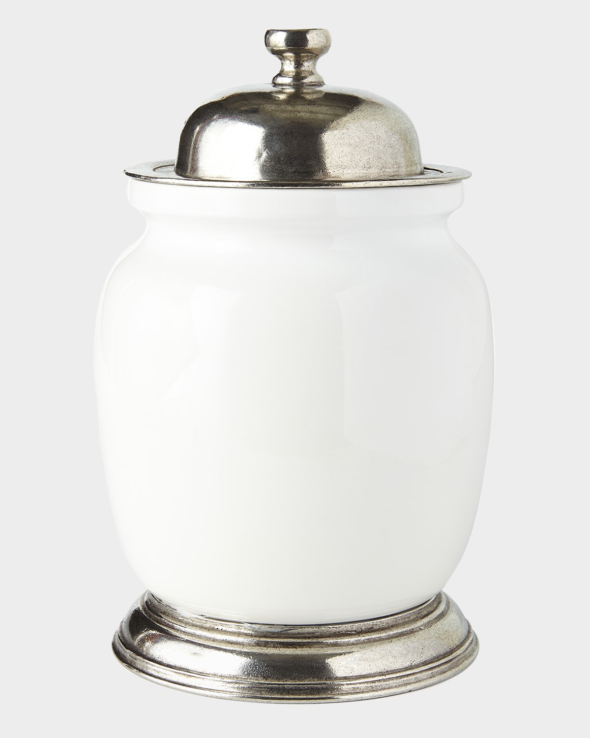 Neiman Marcus Medium Ceramic & Pewter Canister | Neiman Marcus