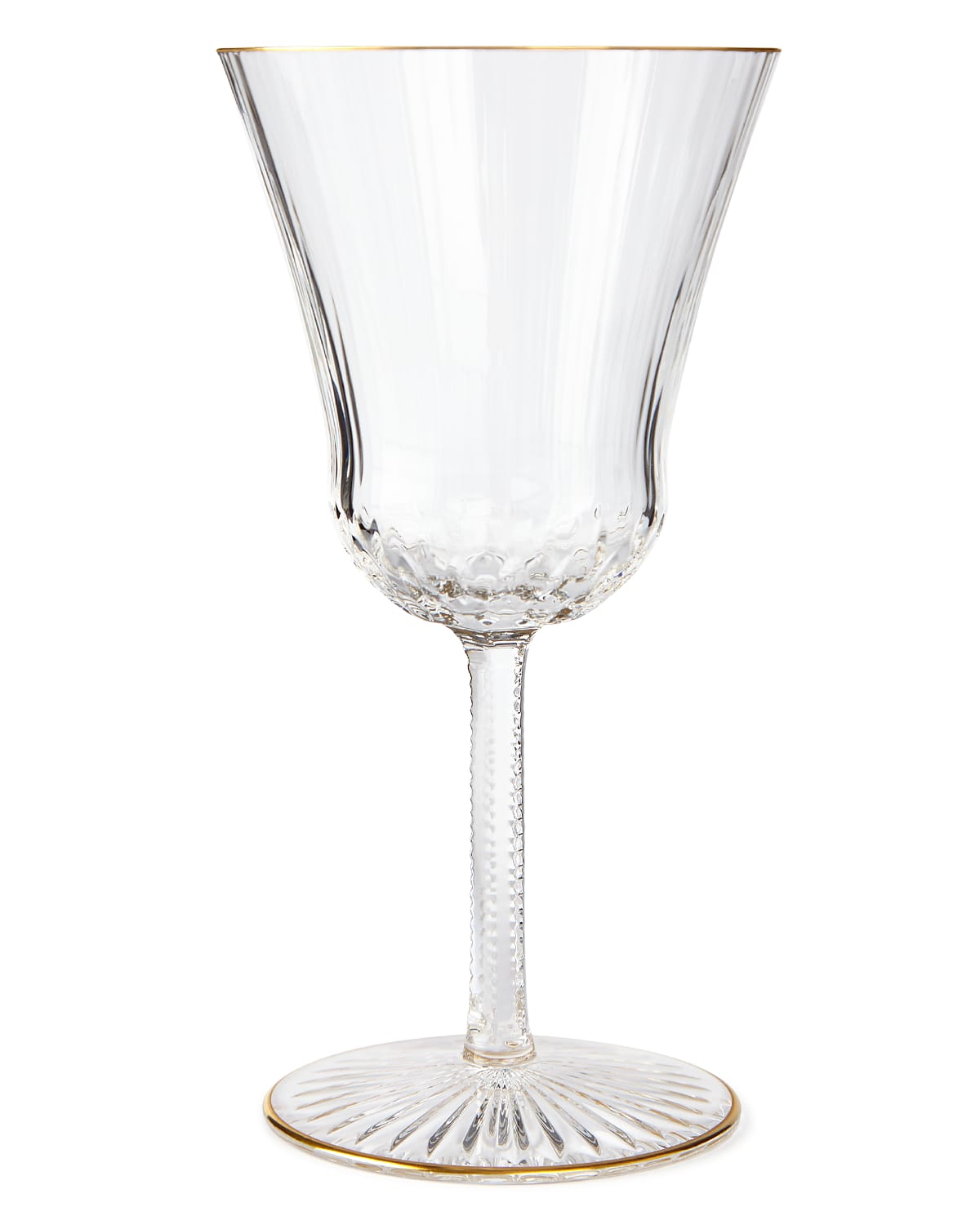 Saint Louis Crystal Apollo Gold-Rim Water Goblet | Neiman Marcus