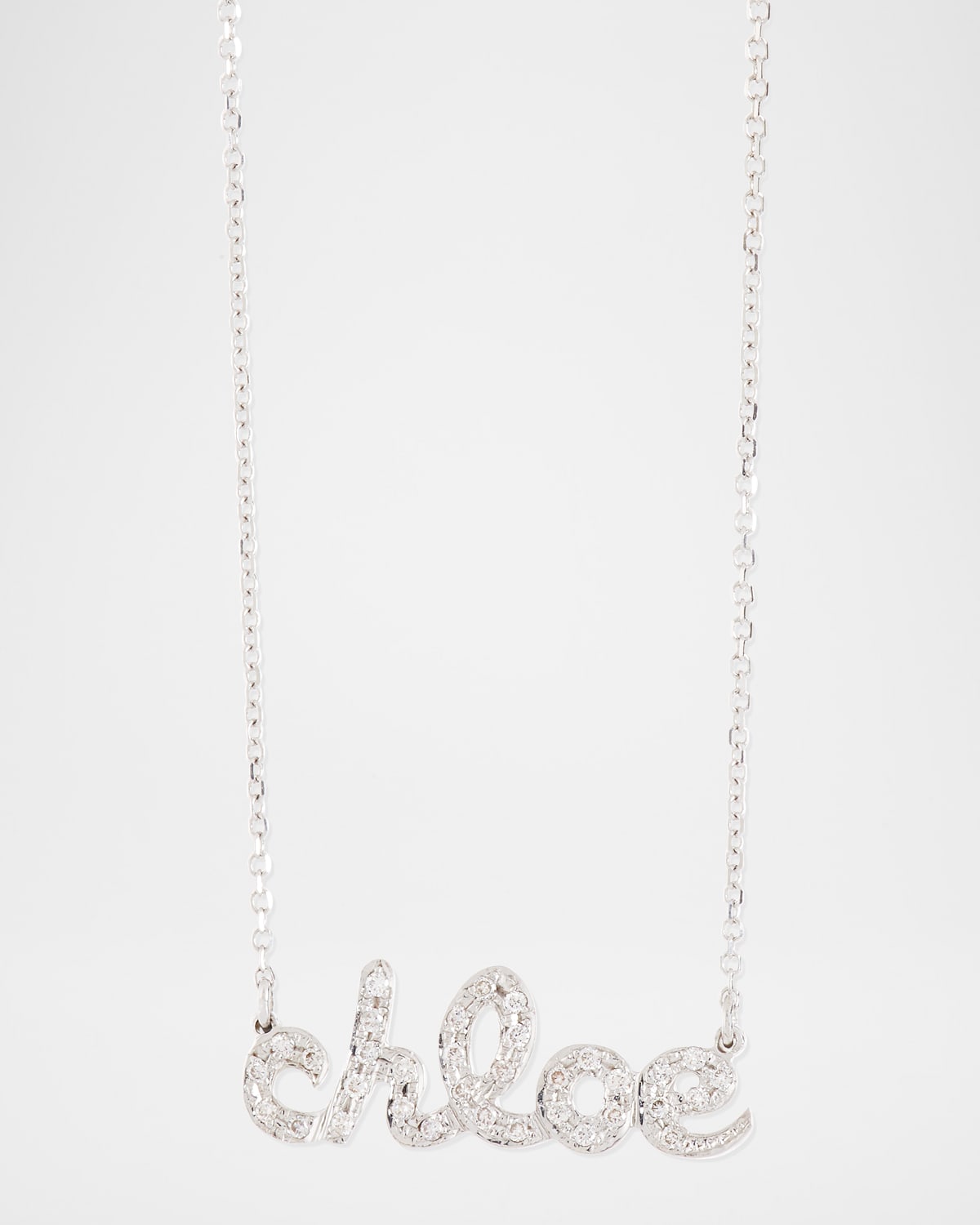 Sarah Chloe Ava 14k Gold Cutout Name Necklace | Neiman Marcus