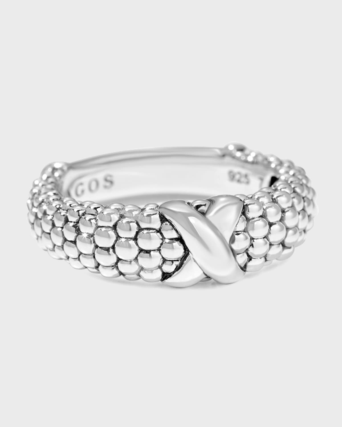 LAGOS Caviar Spark Diamond Classic Band Ring, Size 6-8 | Neiman Marcus