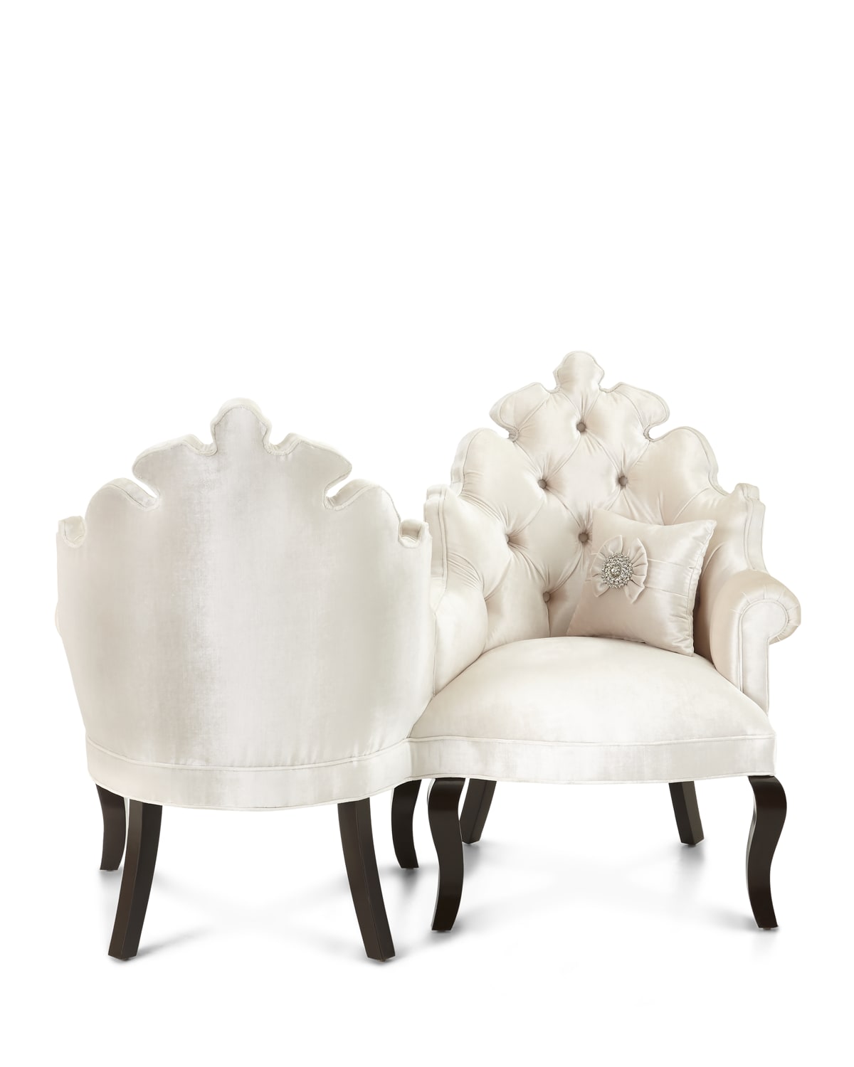 Haute House Claire Mirrored Ottoman | Neiman Marcus