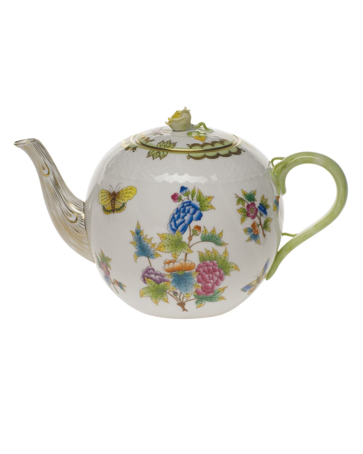 Herend Queen Victoria Teapot with Rose Finial | Neiman Marcus