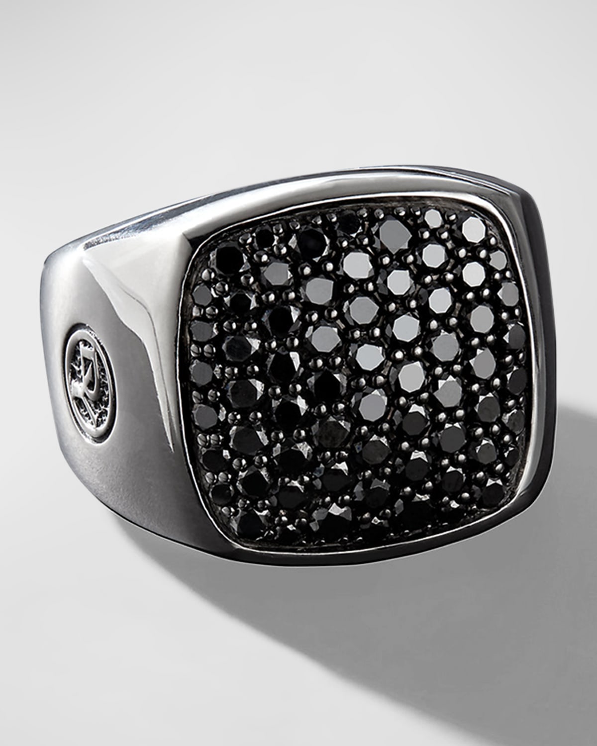 David Yurman Men's Streamline Two-Row Band Ring with Black Diamonds in ...