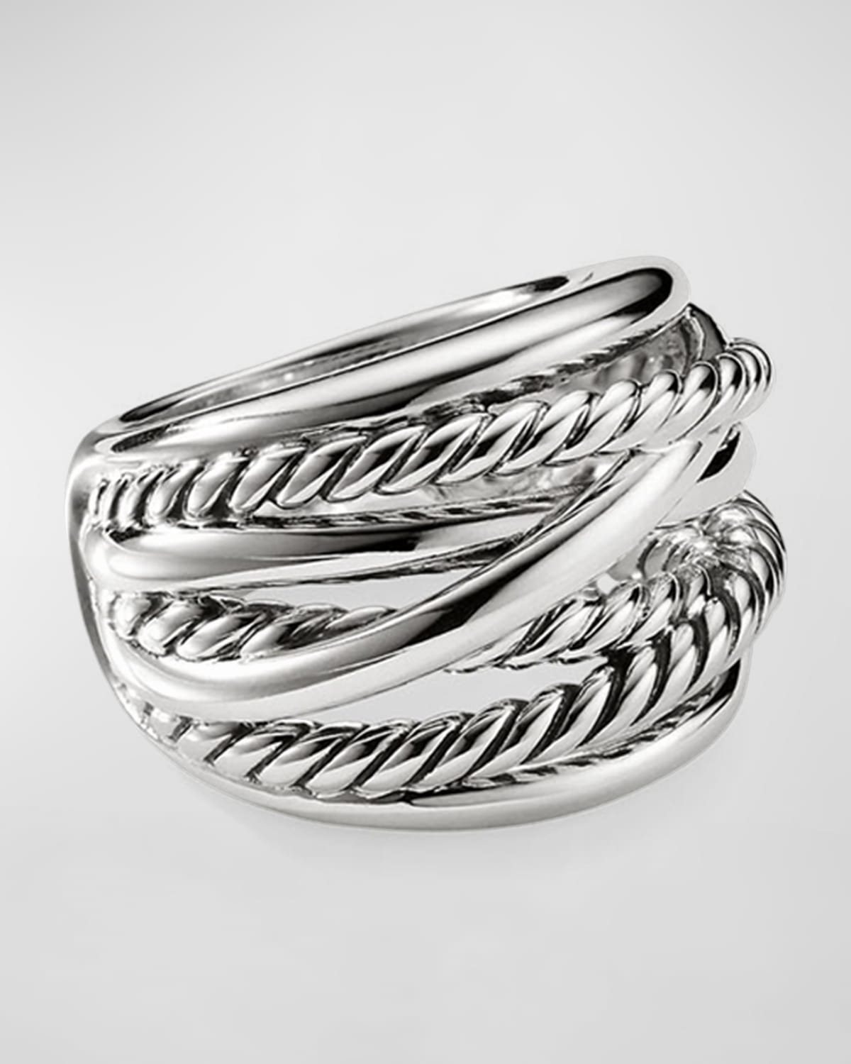 David Yurman Crossover Wide Ring with Gold | Neiman Marcus