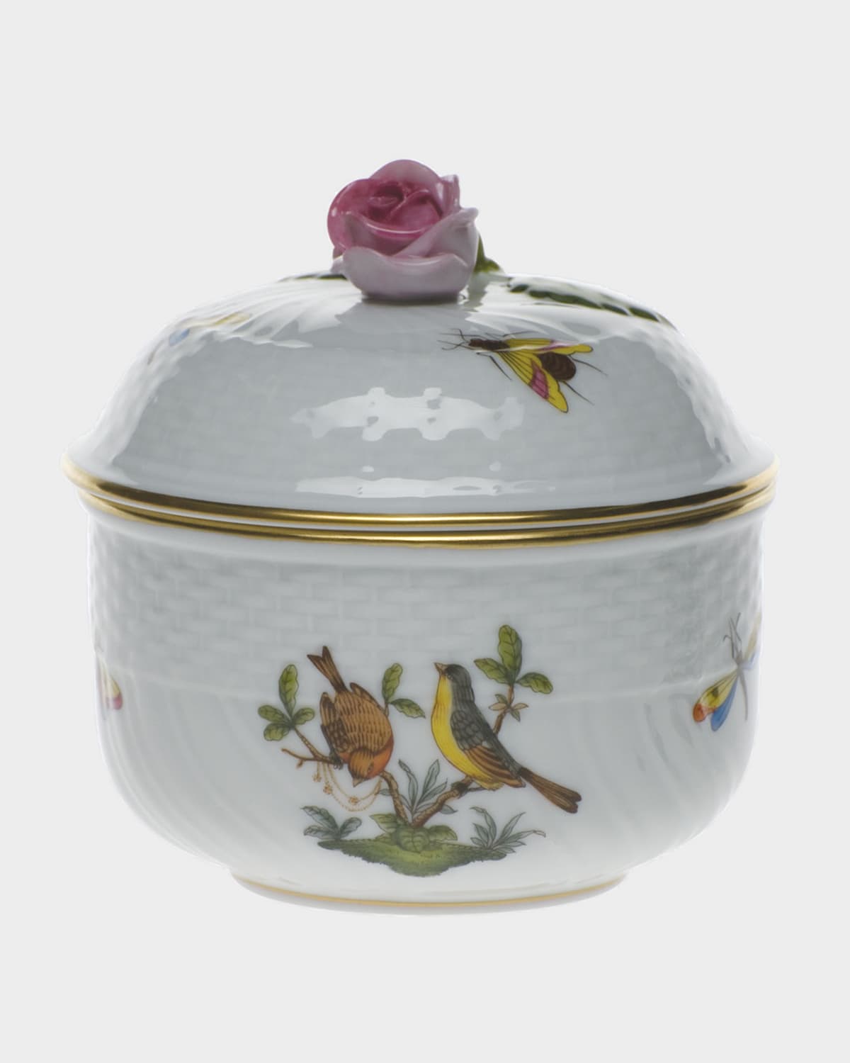 Herend Rothschild Bird Covered Butter Dish | Neiman Marcus