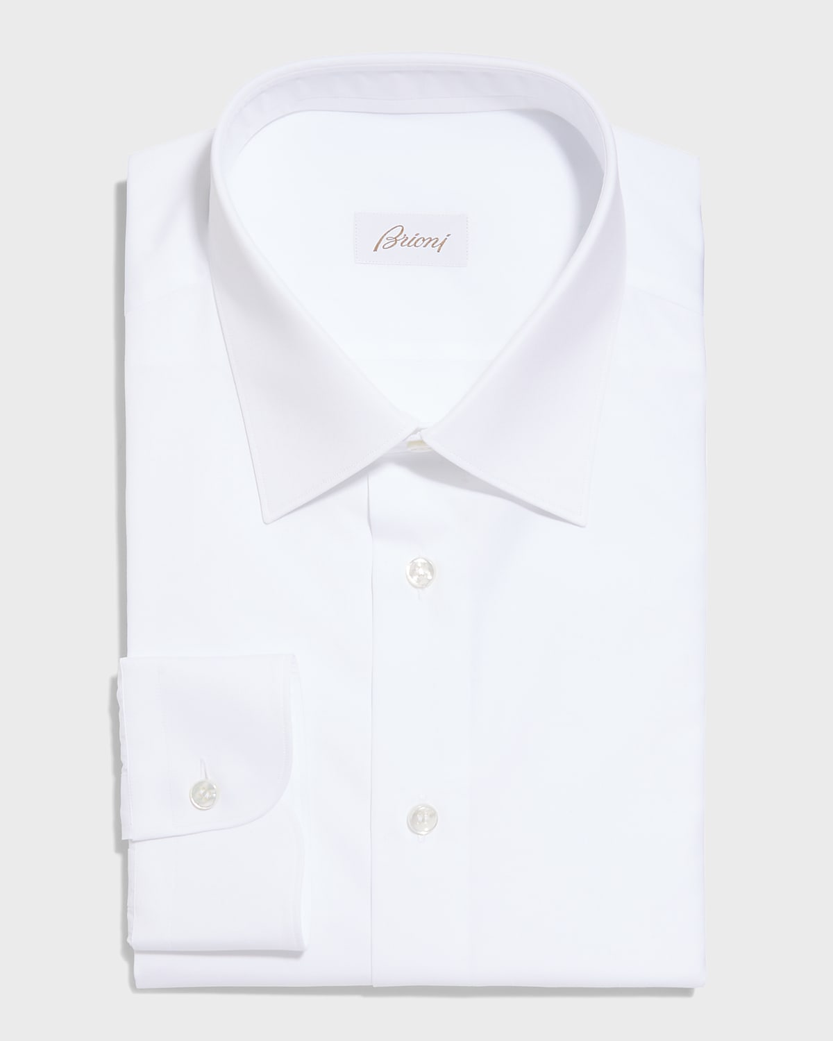 Brioni Wardrobe Essential Solid Dress Shirt, Blue | Neiman Marcus