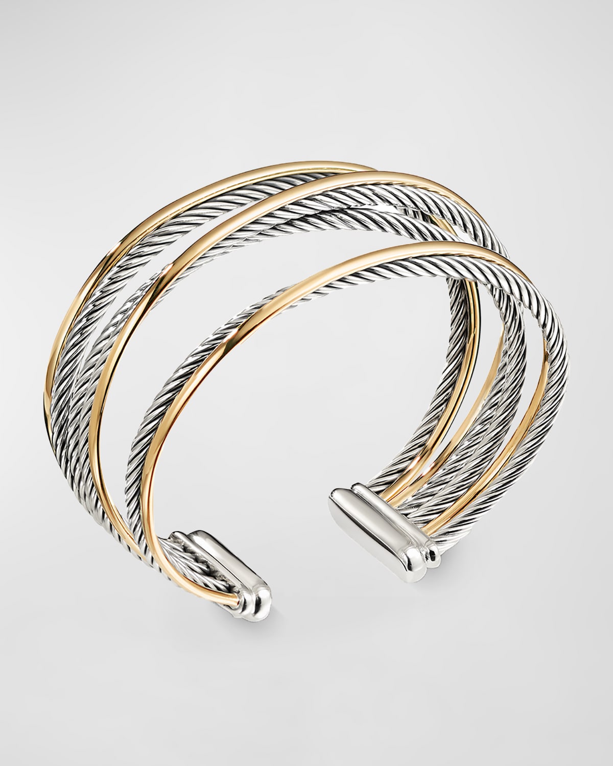 David Yurman Crossover Cuff with Gold | Neiman Marcus