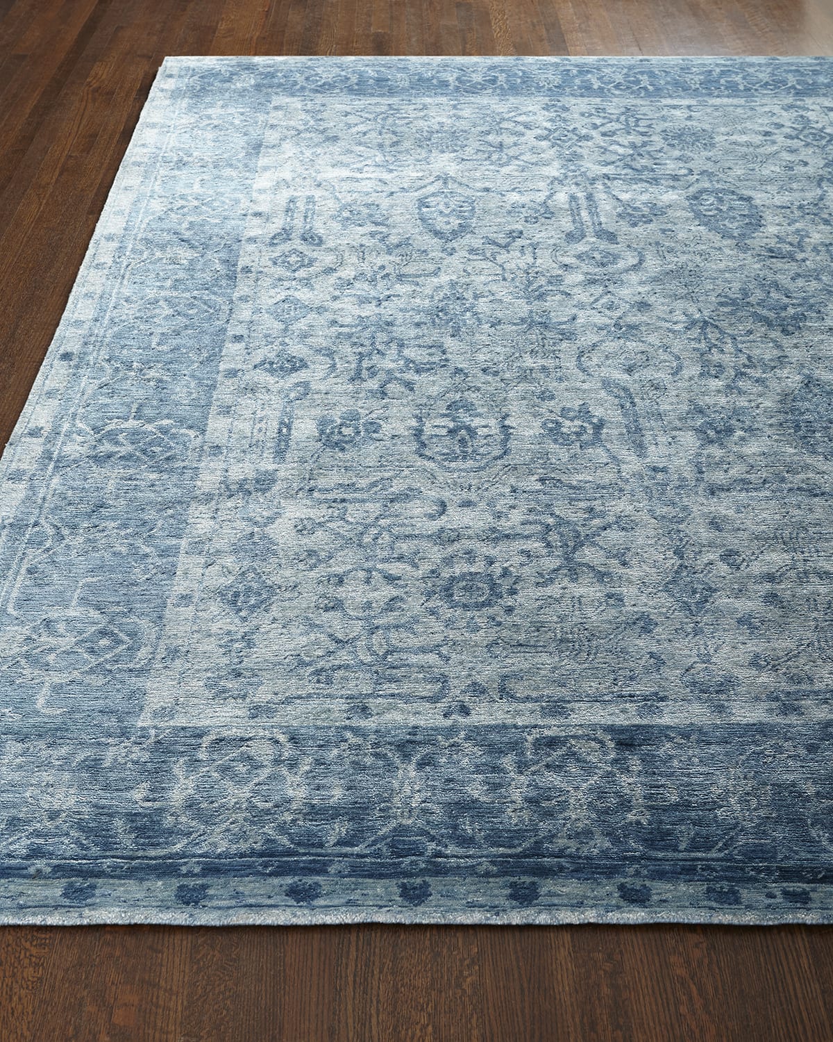 Exquisite Rugs Sweet Blues Hand-Knotted Rug, 10' x 14' | Neiman Marcus