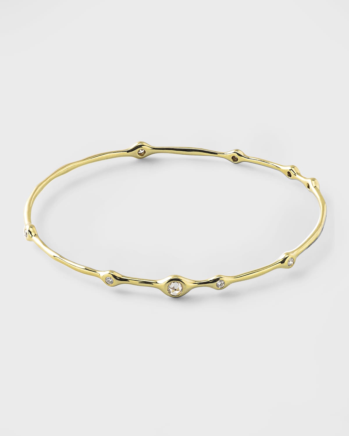 Ippolita Hammered Flat Bangle in 18K Gold | Neiman Marcus