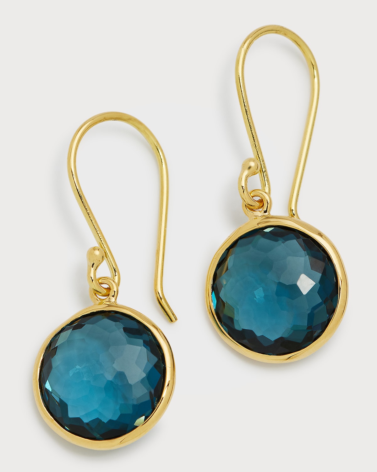 Ippolita Mini Wavy Disc Earrings in 18K Gold | Neiman Marcus
