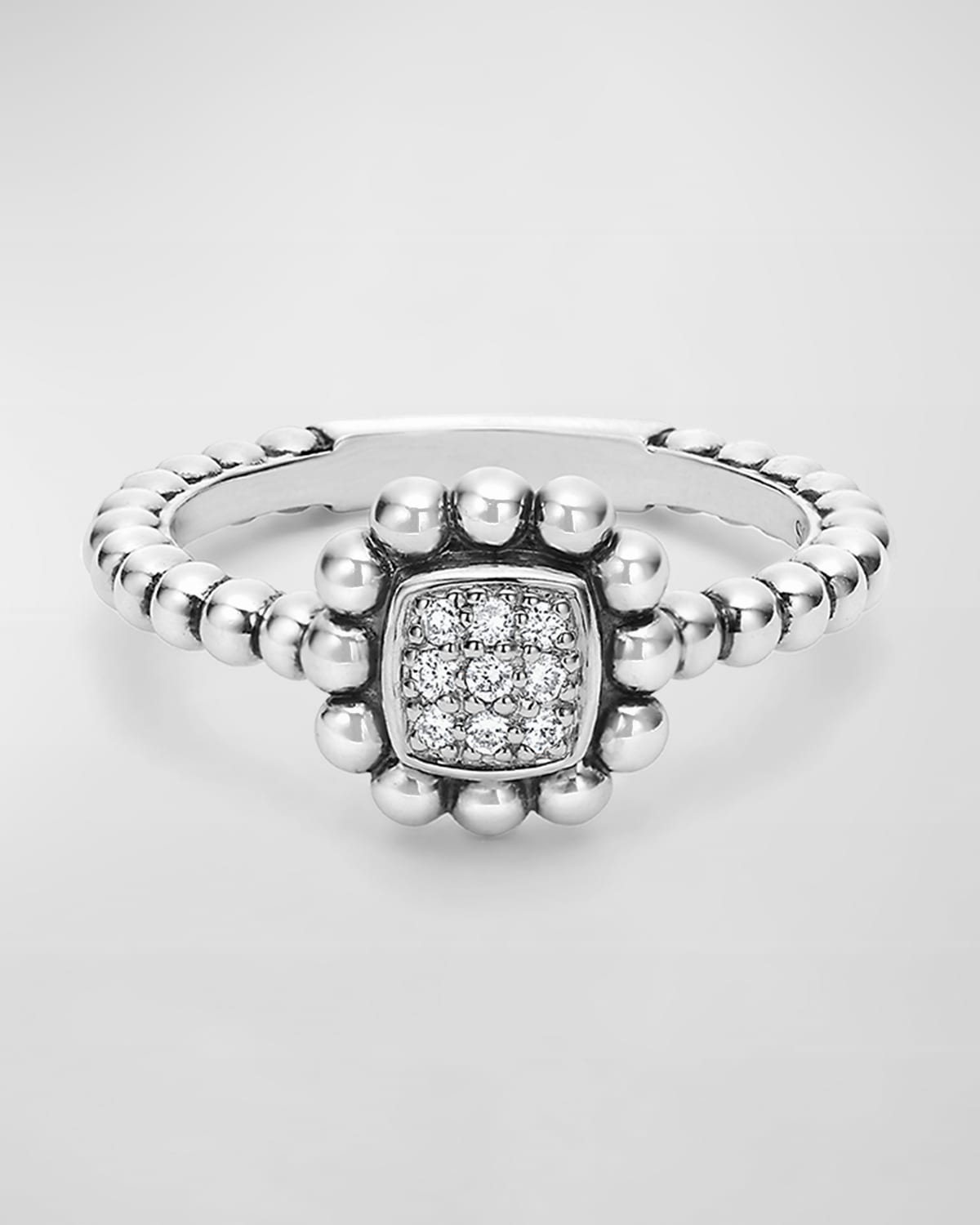 LAGOS Silver Caviar Stackable Ring | Neiman Marcus