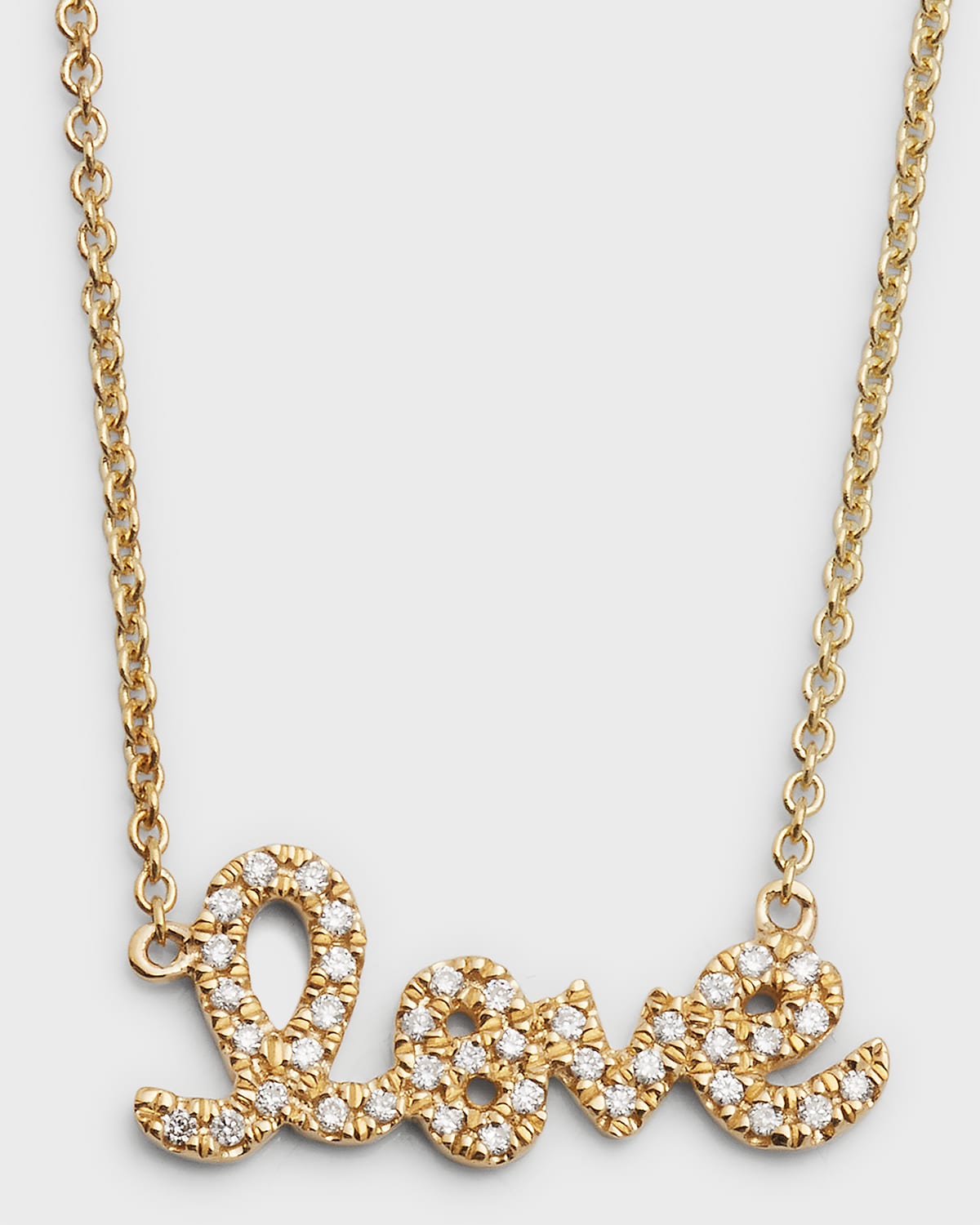 Sydney Evan Small Gold Pave Diamond Cross Necklace | Neiman Marcus