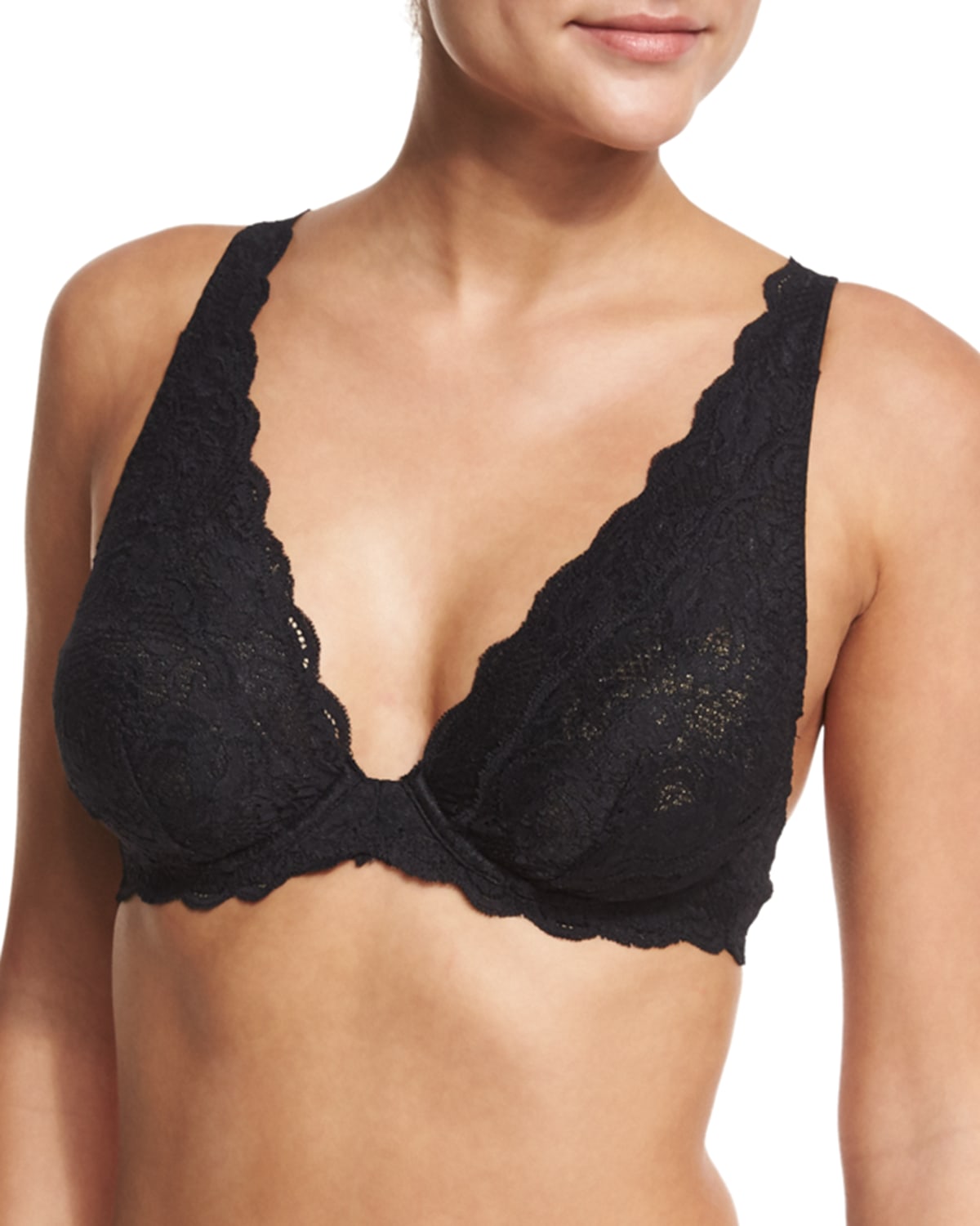 Cosabella Pret a Porter Wide-Strap Curvy Long-Line Bralette | Neiman Marcus