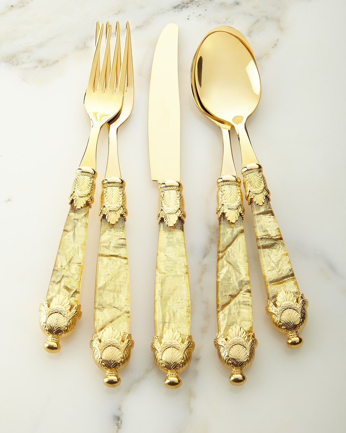 Cambridge Silversmiths Light Bamboo-Style 20-Piece Flatware Set ...