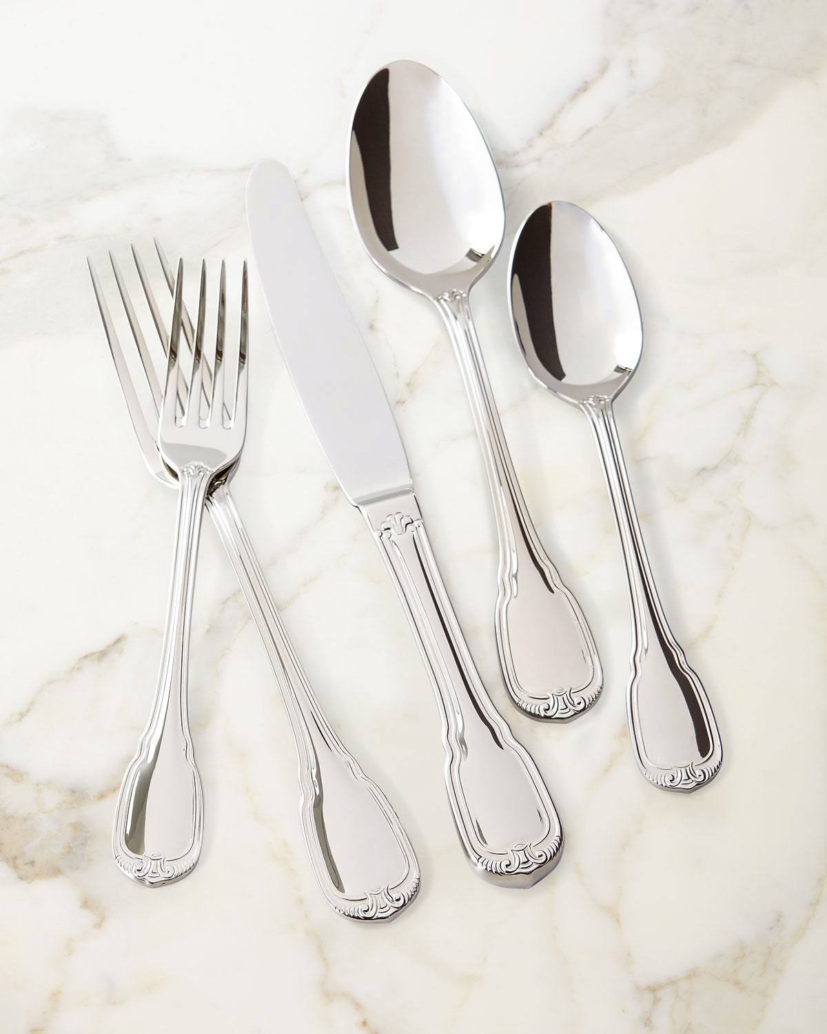 Fortessa 20-Piece Lucca Brushed Golden Flatware Service | Neiman Marcus