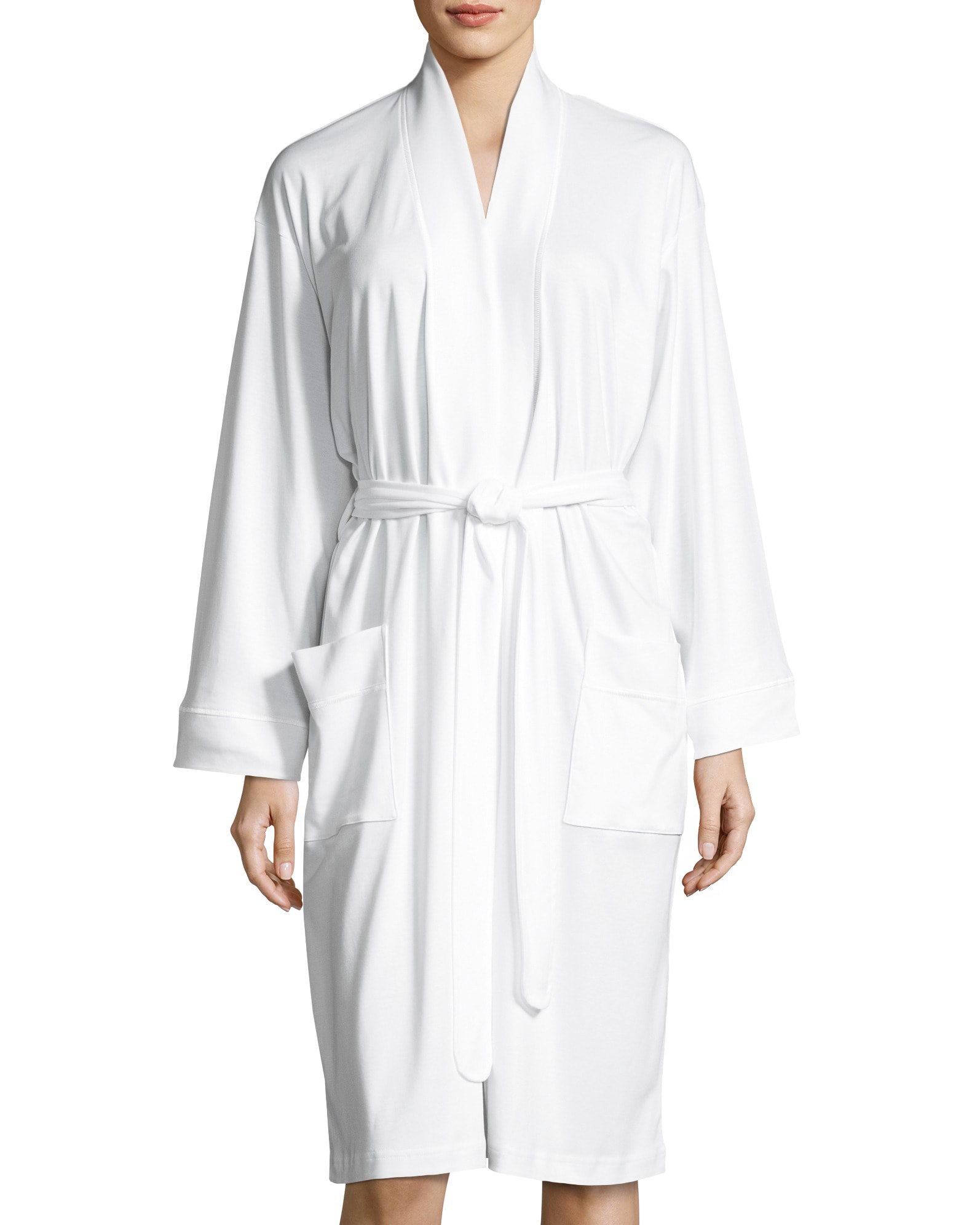 Hanro Cotton Jersey Short Robe | Neiman Marcus