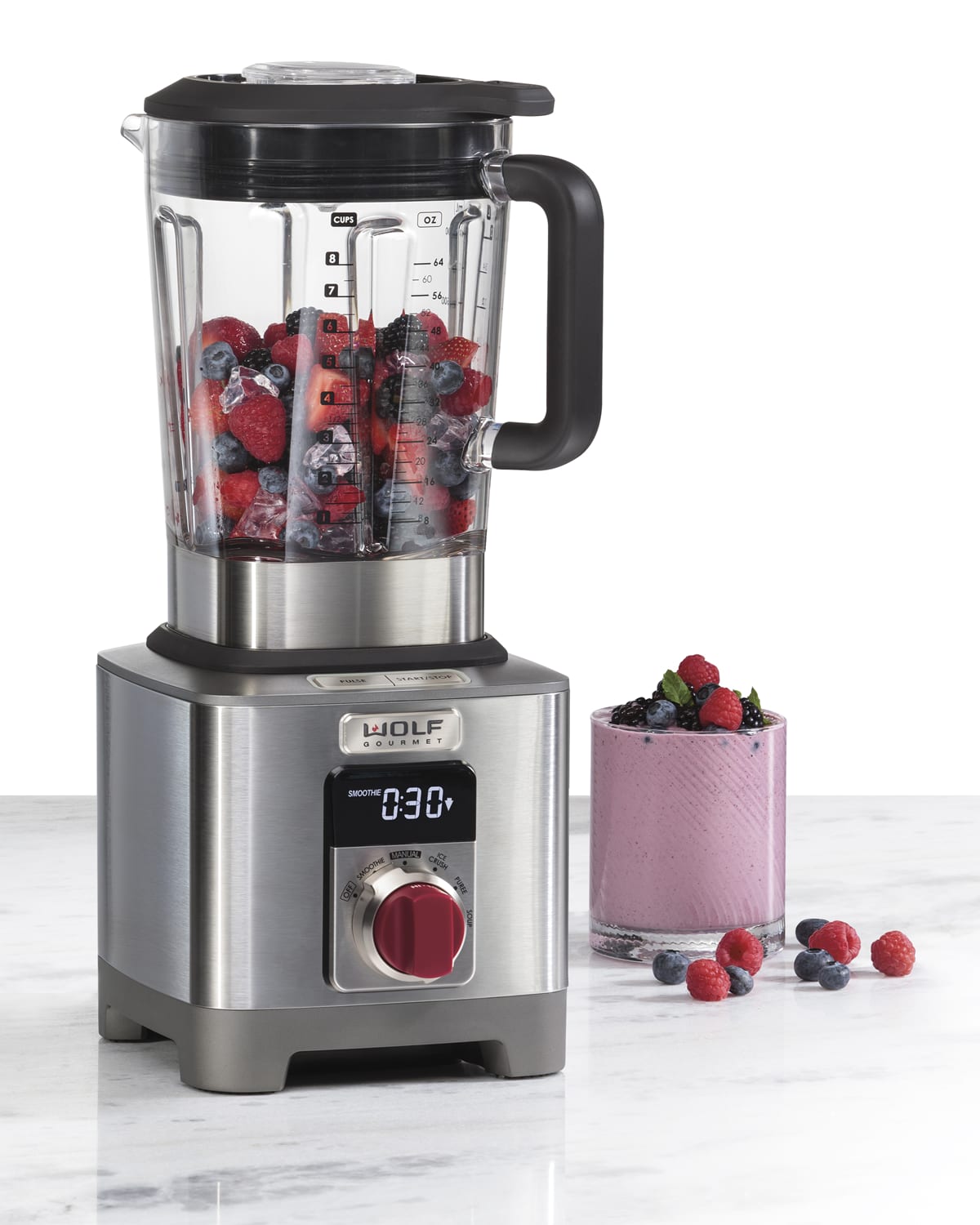 Wolf Gourmet High-Performance Blender with Stainless Steel Knob ...