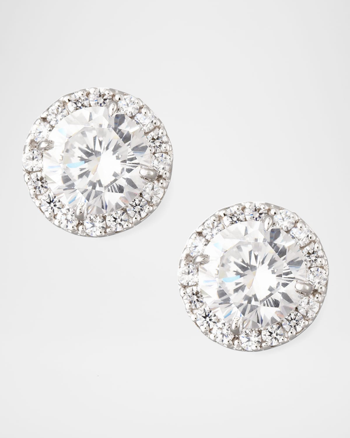 Fantasia by DeSerio Sterling Silver 6.5ct Emerald-Cut Stud Earrings ...