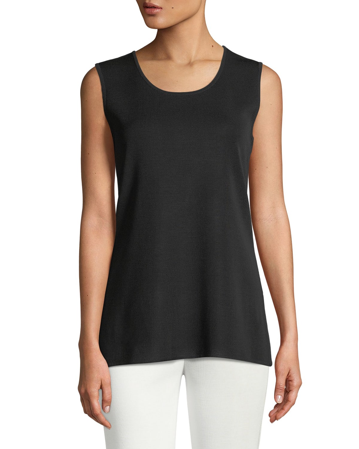 AMO Denim Scoop-Neck Layering Tank | Neiman Marcus