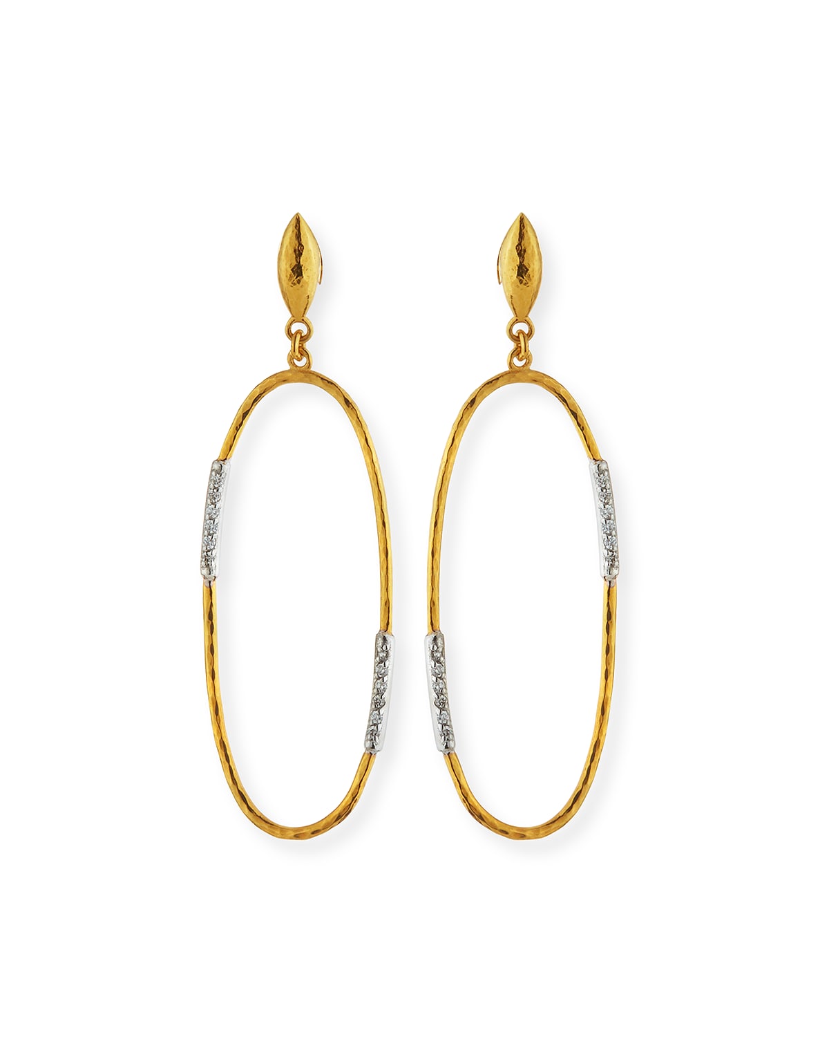 CADAR Reflections 18k Gold Large Diamond Evil Eye Hoop Earrings ...