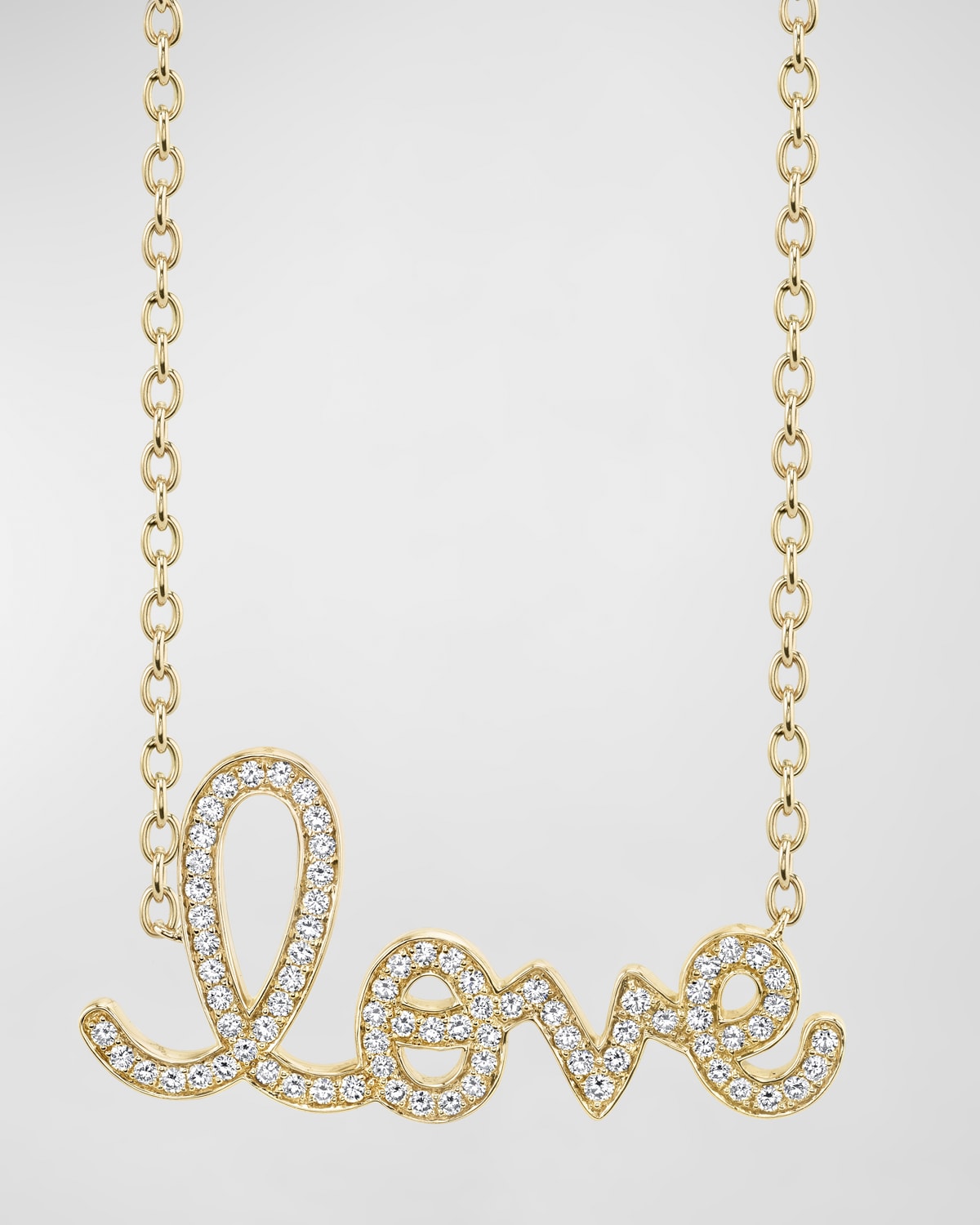 Sydney Evan 14K Gold Daisy Love Necklace with Diamonds | Neiman Marcus