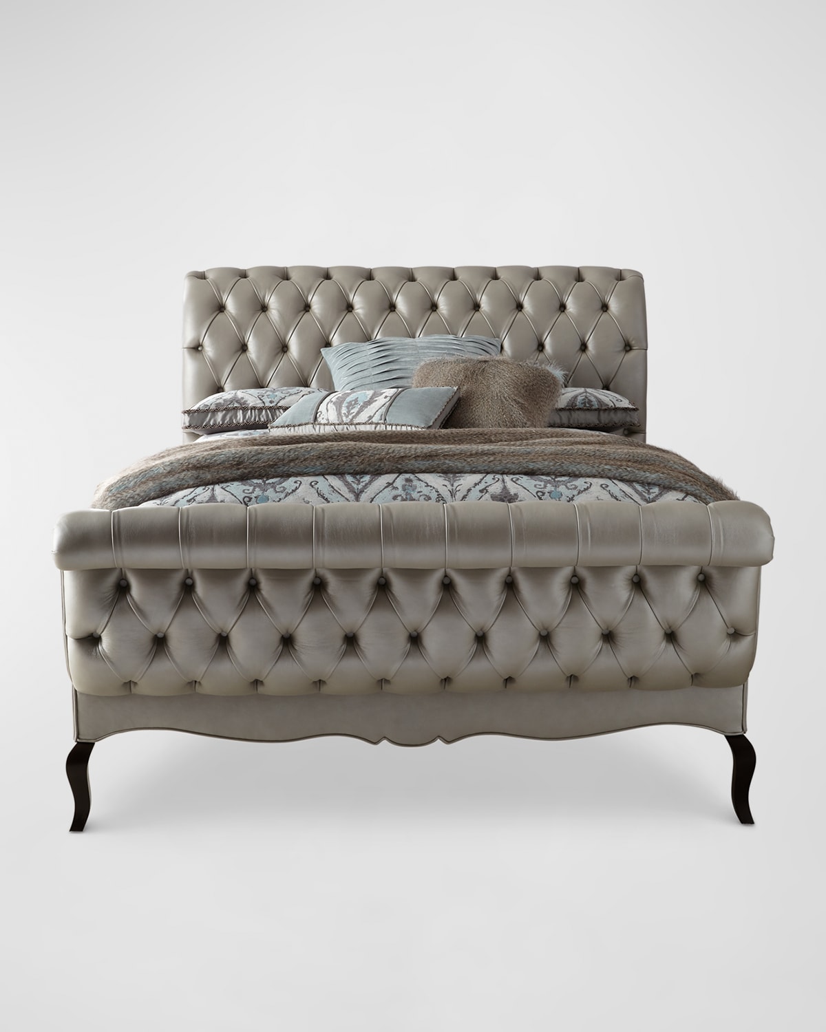 Haute House Duncan Fife Blush Tufted Queen Bed | Neiman Marcus