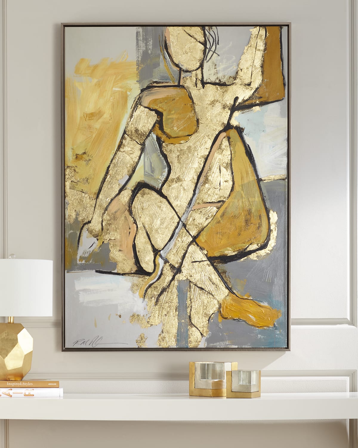 RFA Fine Art "Peppy Preppy" Original Watercolor Painting | Neiman Marcus