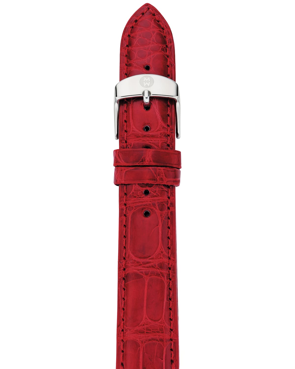MICHELE 16mm Embossed Alligator Pattern Calf Leather Watch Strap ...