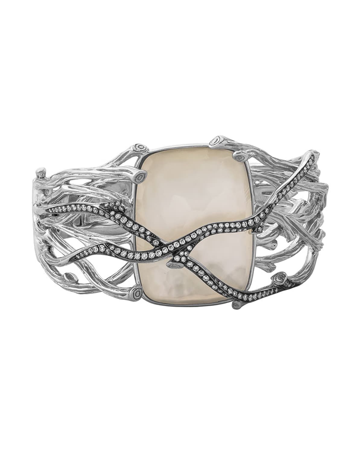 Michael Aram Enchanted Forest Multi-Row Twig Ring with Diamonds ...