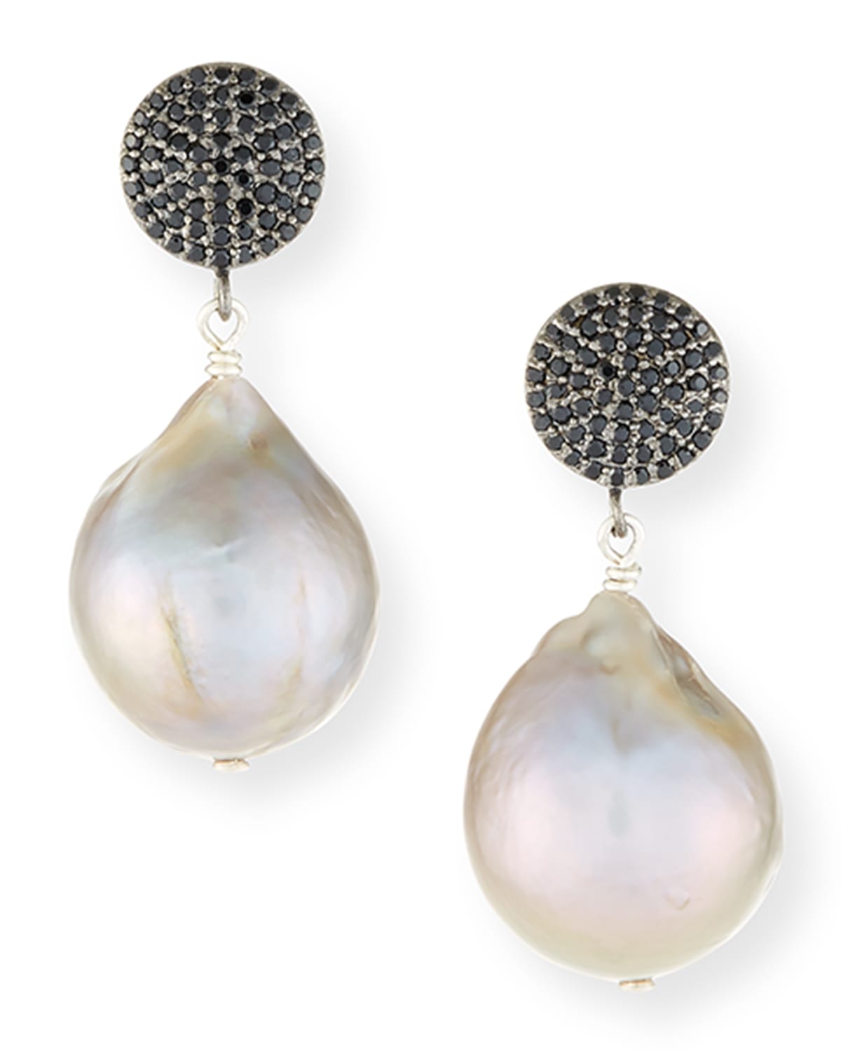 Margo Morrison Baroque Pearl & Sapphire Drop Earrings | Neiman Marcus