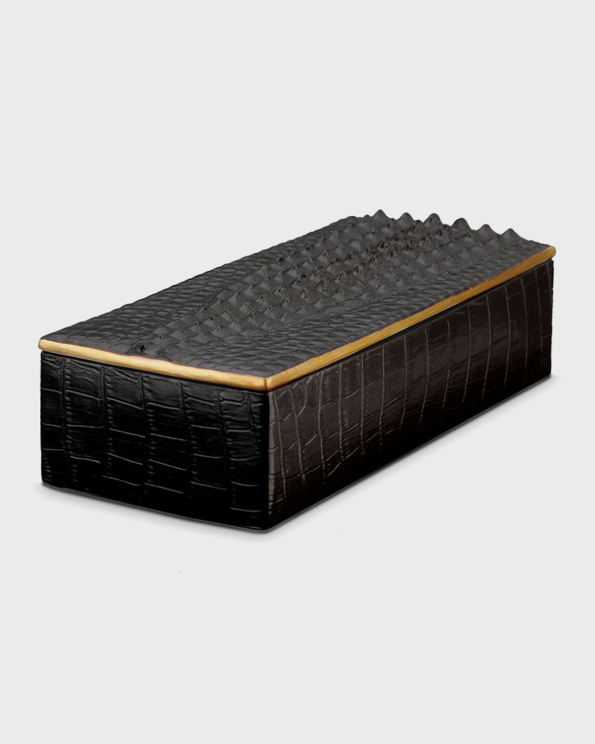 L'Objet Crocodile Round Box | Neiman Marcus