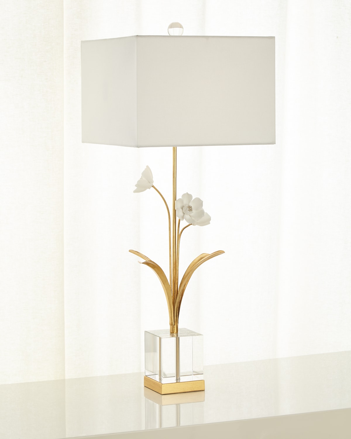 John-Richard Collection Lighted Crystal Spire | Neiman Marcus