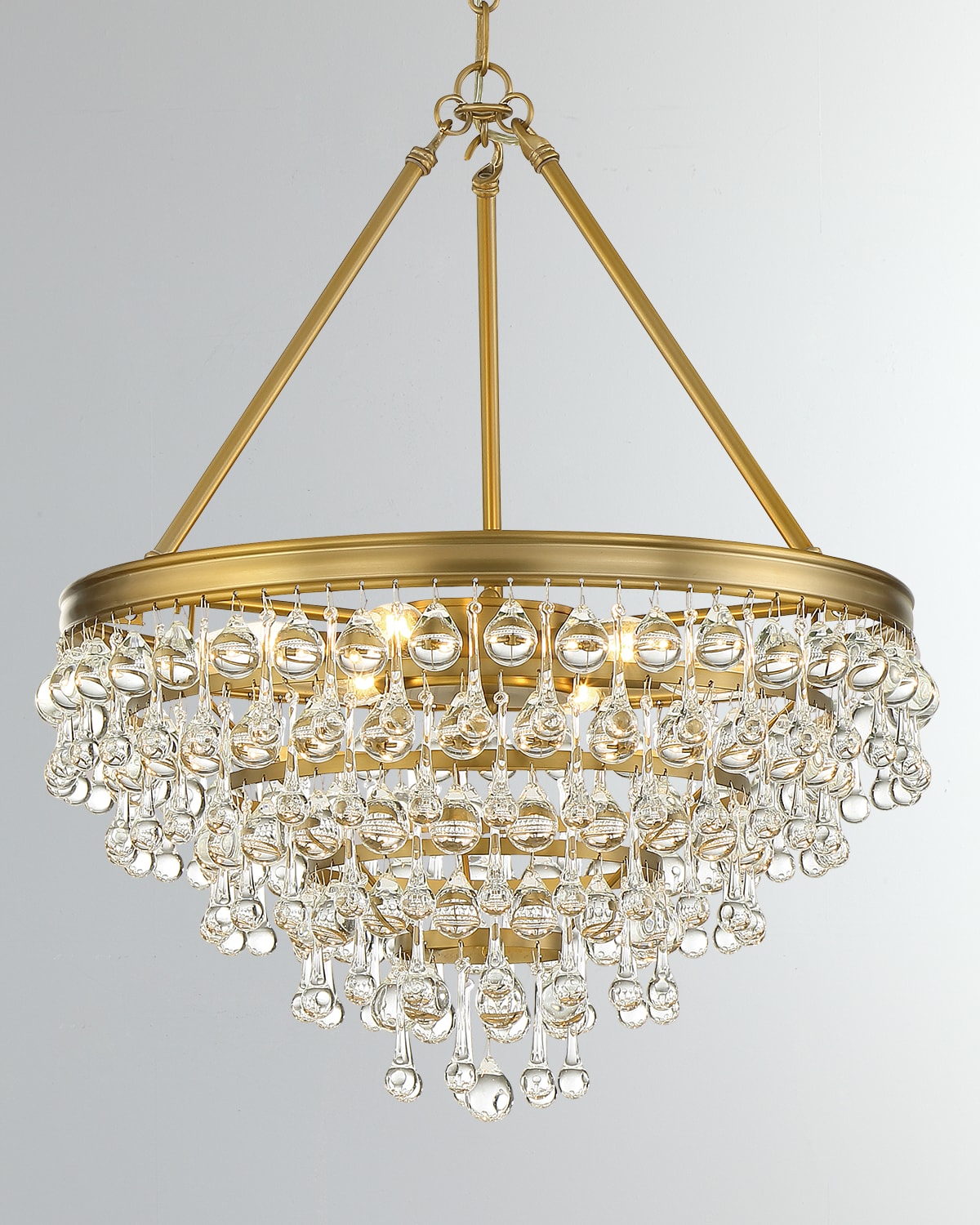 Crystorama Calypso 8-Light Crystal Teardrop Chandelier | Neiman Marcus