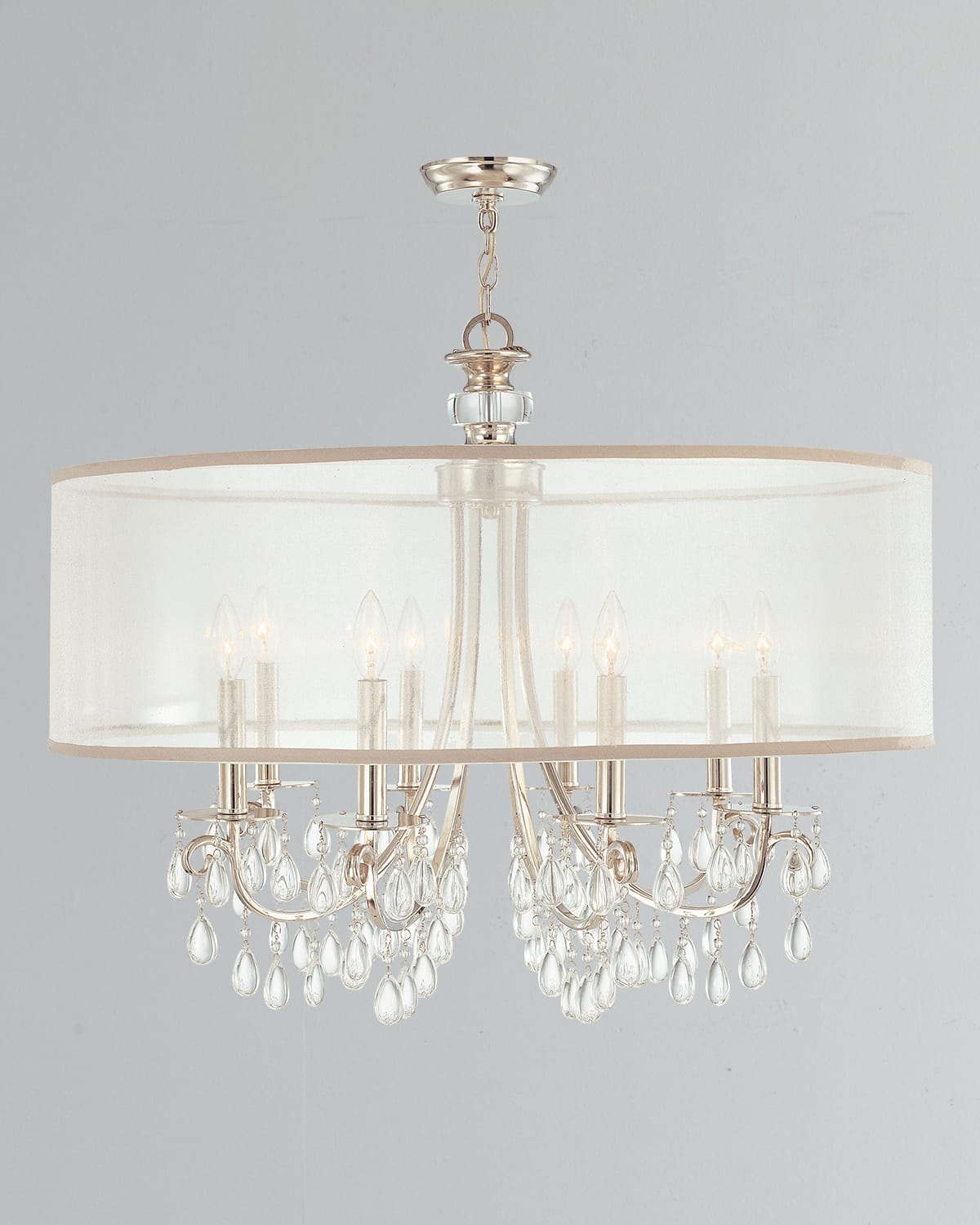 Crystorama Traditional Crystal 8-Light Crystal Chrome Chandelier ...